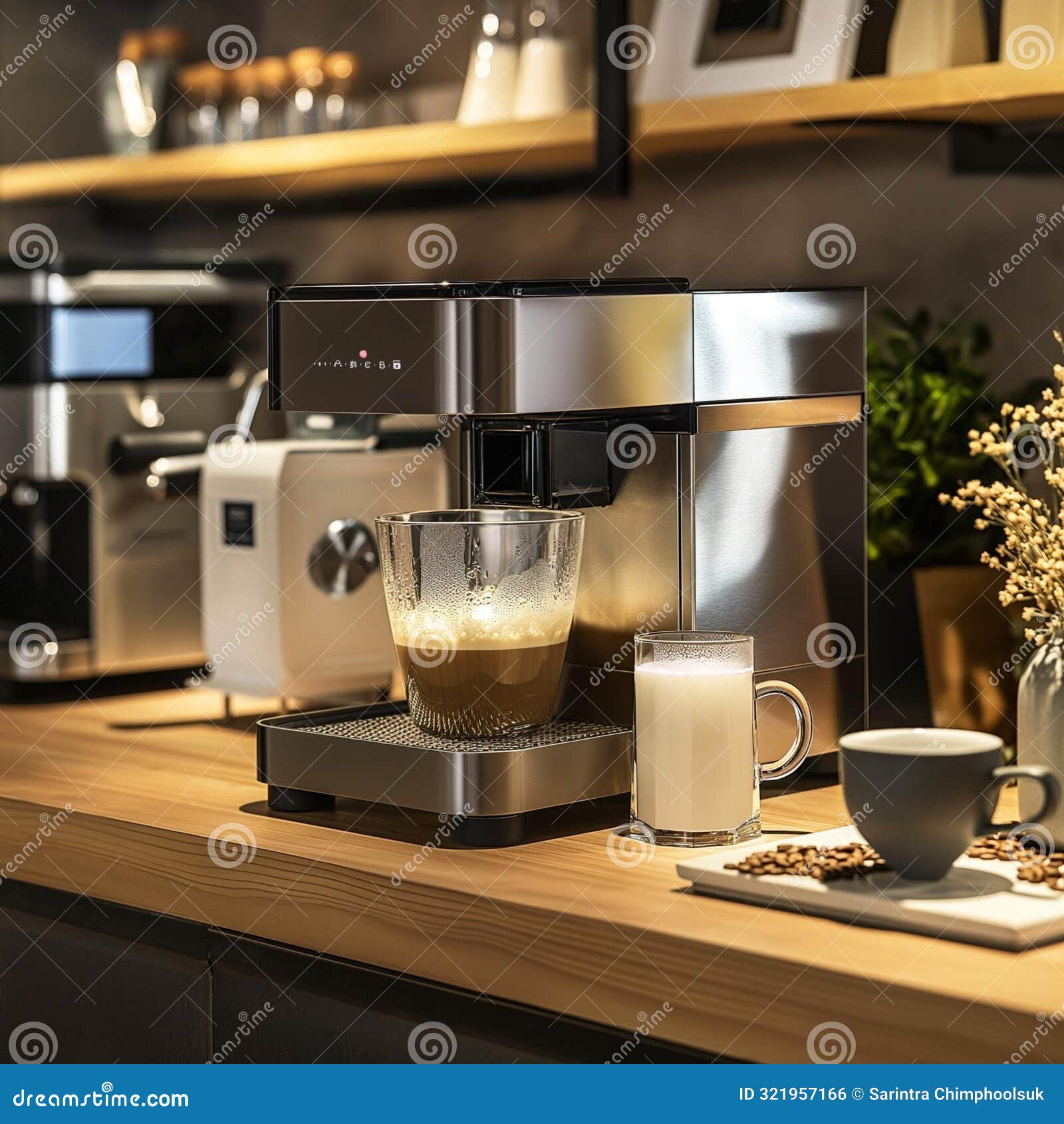 AI Generator Image of Coffee Maker,coffee Bean Roasting Machine and ...