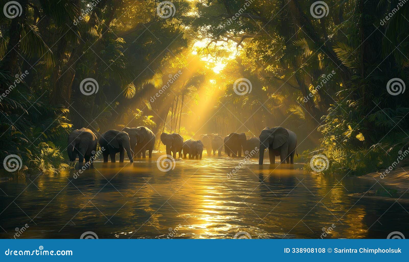 Swamp And Jungle Tree Canopies Artworks Stock Image | CartoonDealer.com ...
