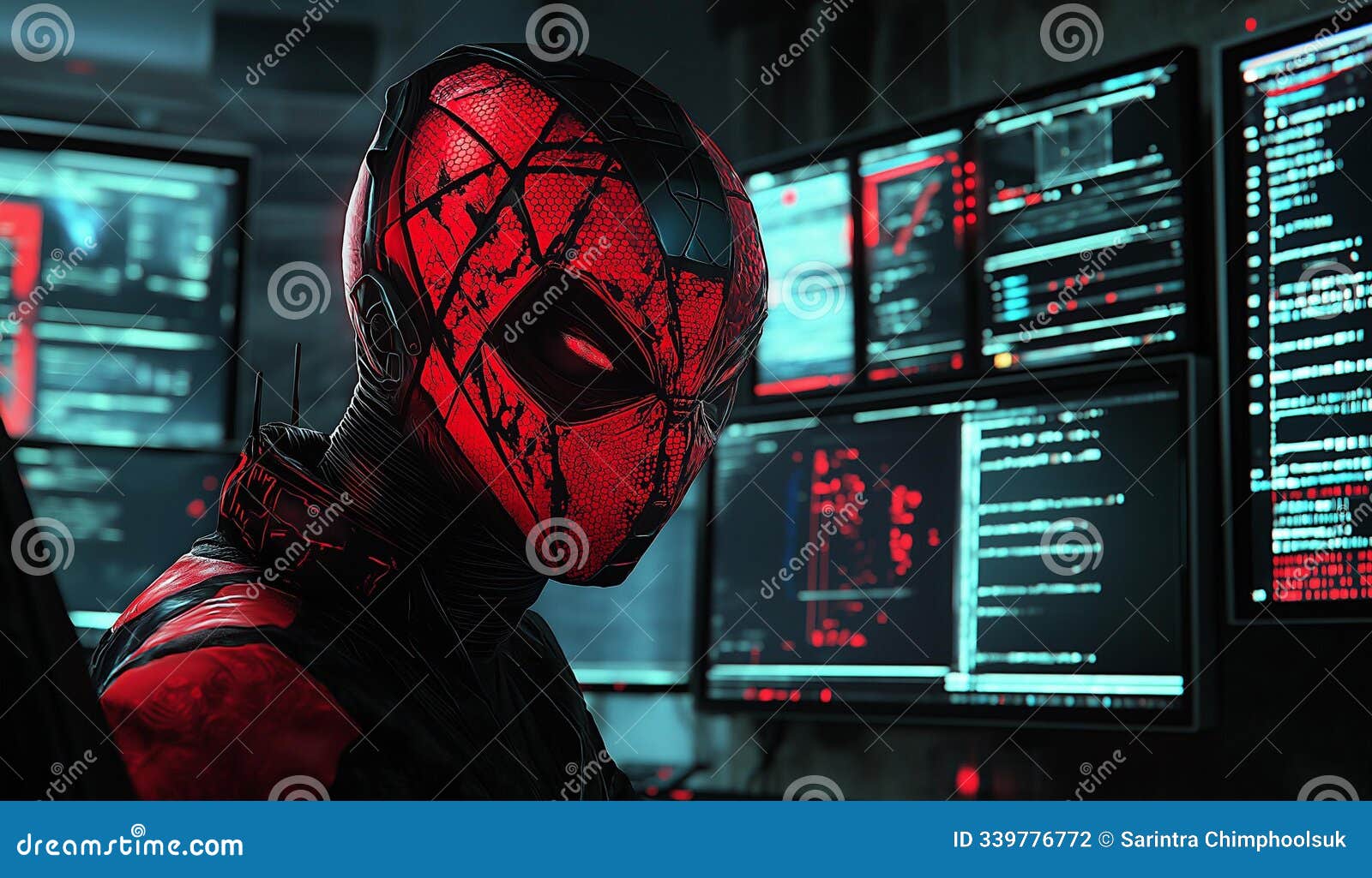 AI Generator Image of Hacker,programmer Stock Illustration - Illustration of font, poster: 339776772