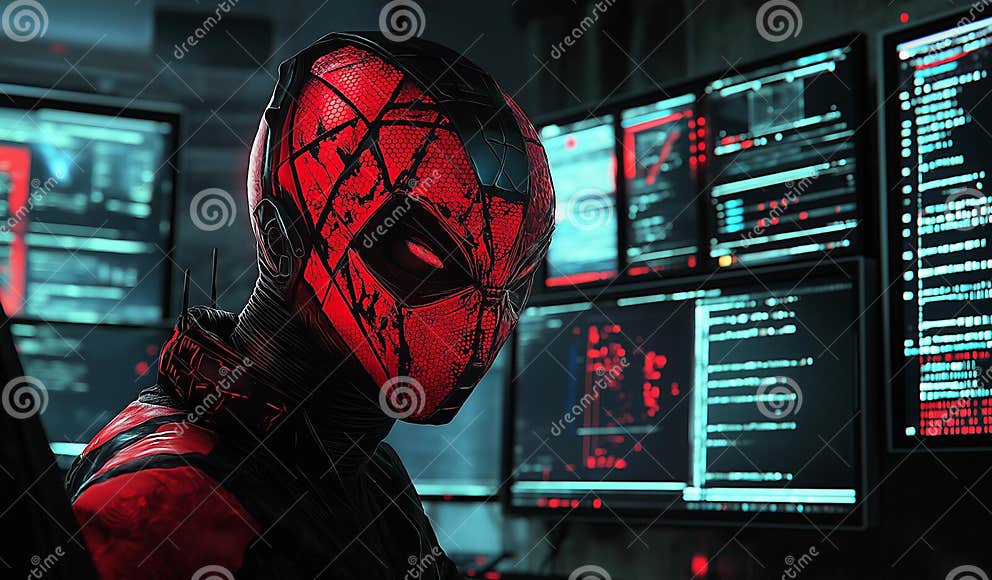 AI Generator Image of Hacker,programmer Stock Illustration - Illustration of font, poster: 339776772