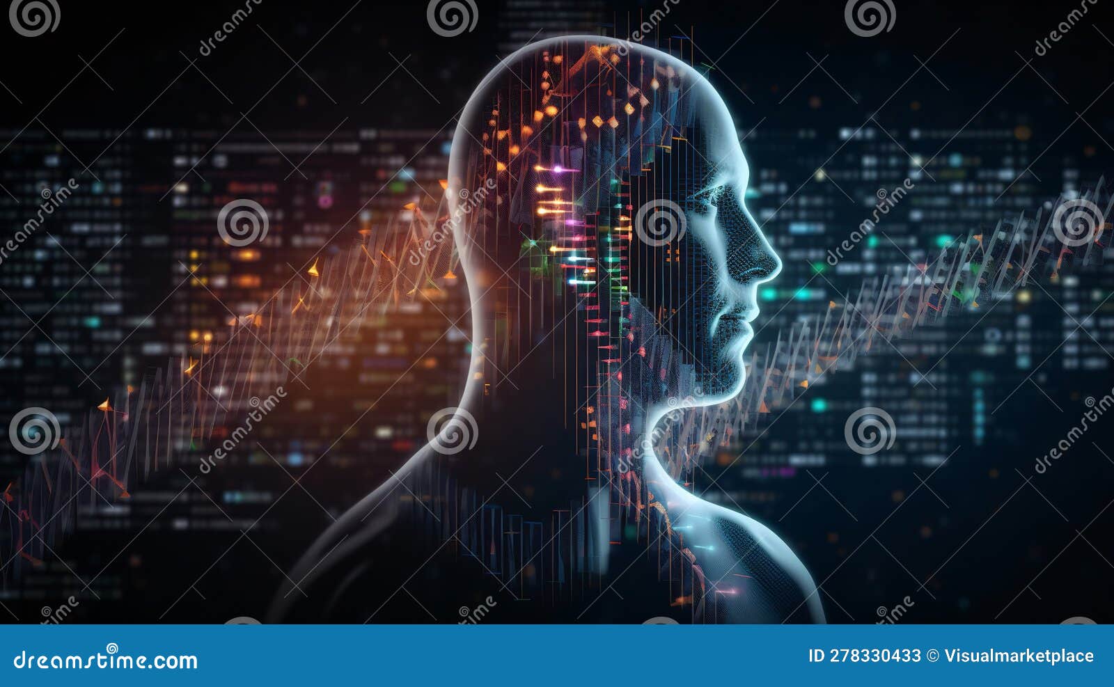 AI in Genomic Data Analysis and Interpretation Stock Illustration ...