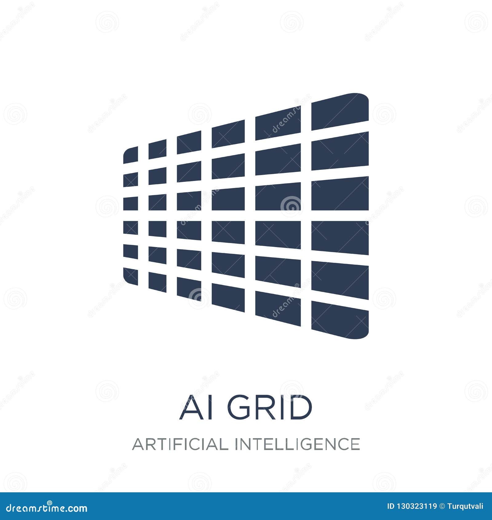 AI Grid Icon. Trendy Flat Vector AI Grid Icon on White Backgroun Stock ...