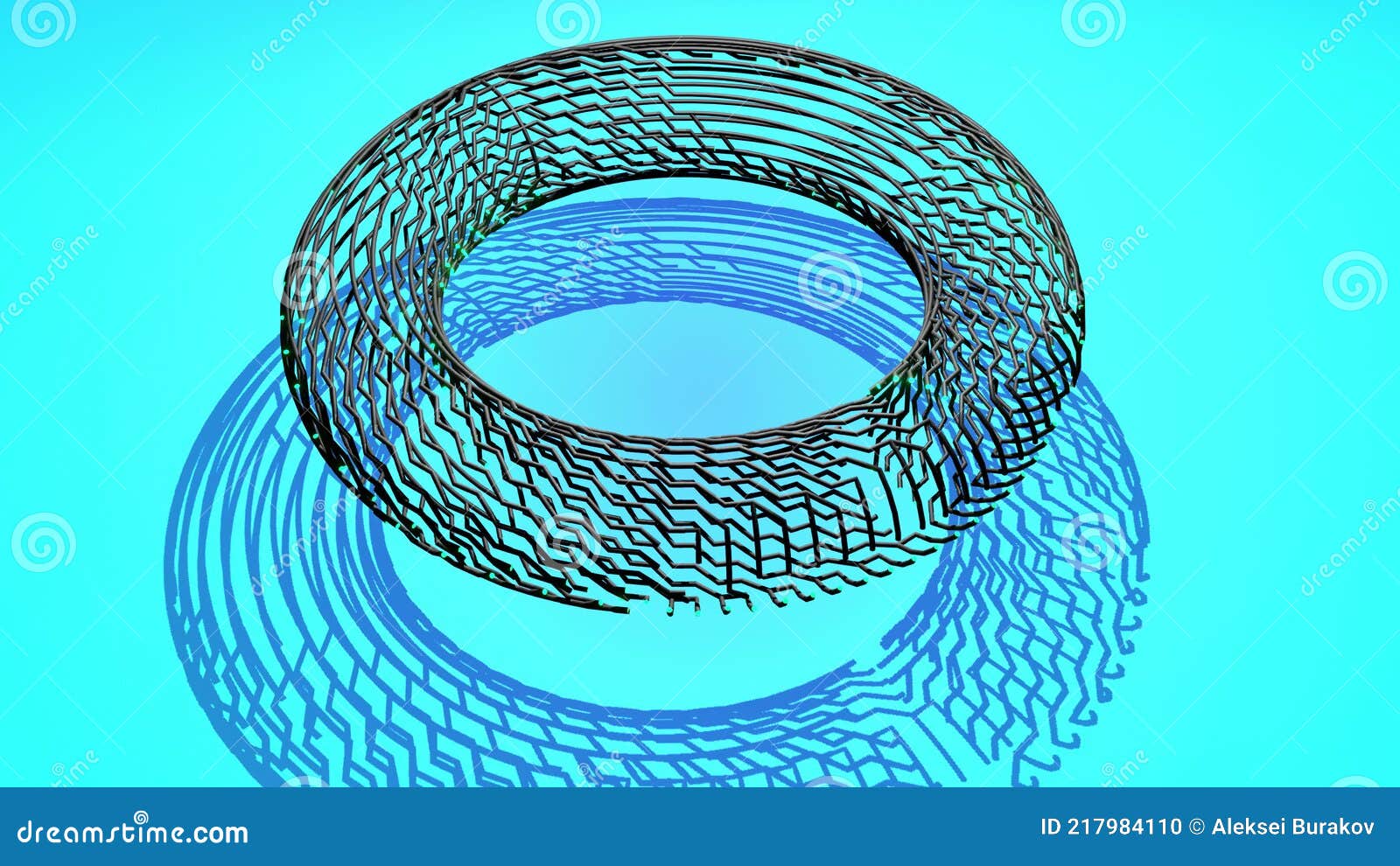 Ai Growing Geometric Pattern of Lines Form Torus. Building Solution by ...