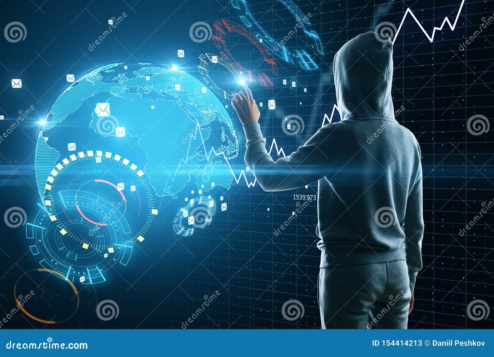 AI and hacking concept stock image. Image of computer - 154414213