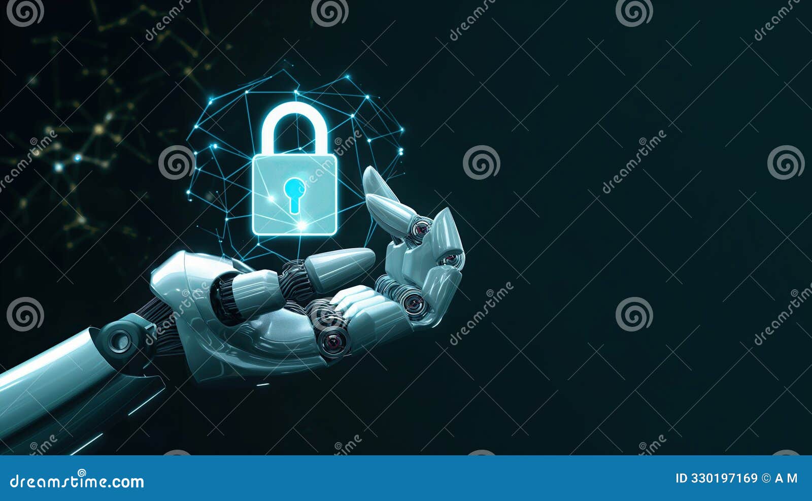 Ai Hand Holding Lock, Security and Protection of Artificial ...