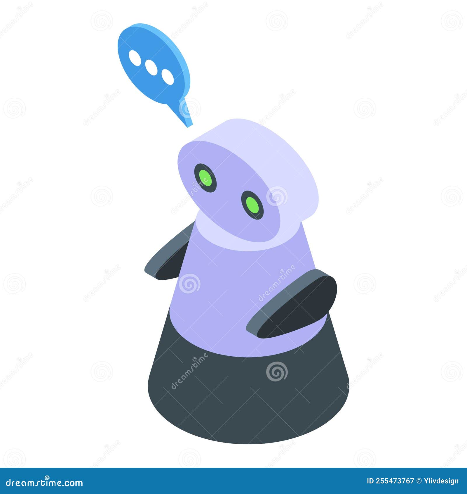 Ai Help Bot Icon Isometric Vector. Tech Smart Stock Vector ...