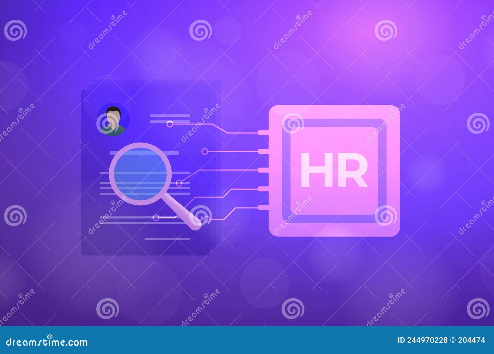AI in HR - Human Resource Management Concept. Artificial Intelligence ...