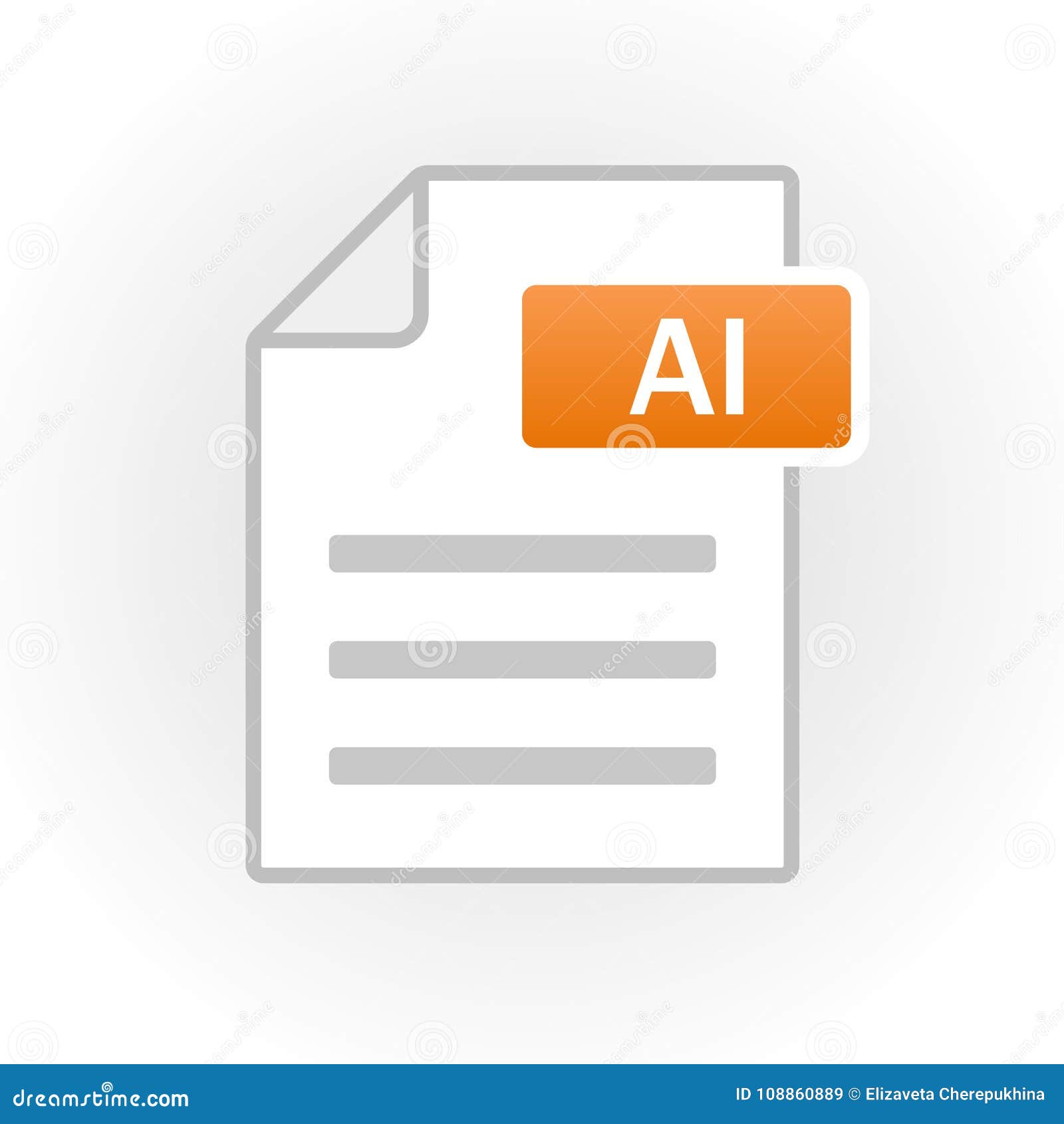 AI Icon Isolated. File Format Stock Vector - Illustration of isolated ...