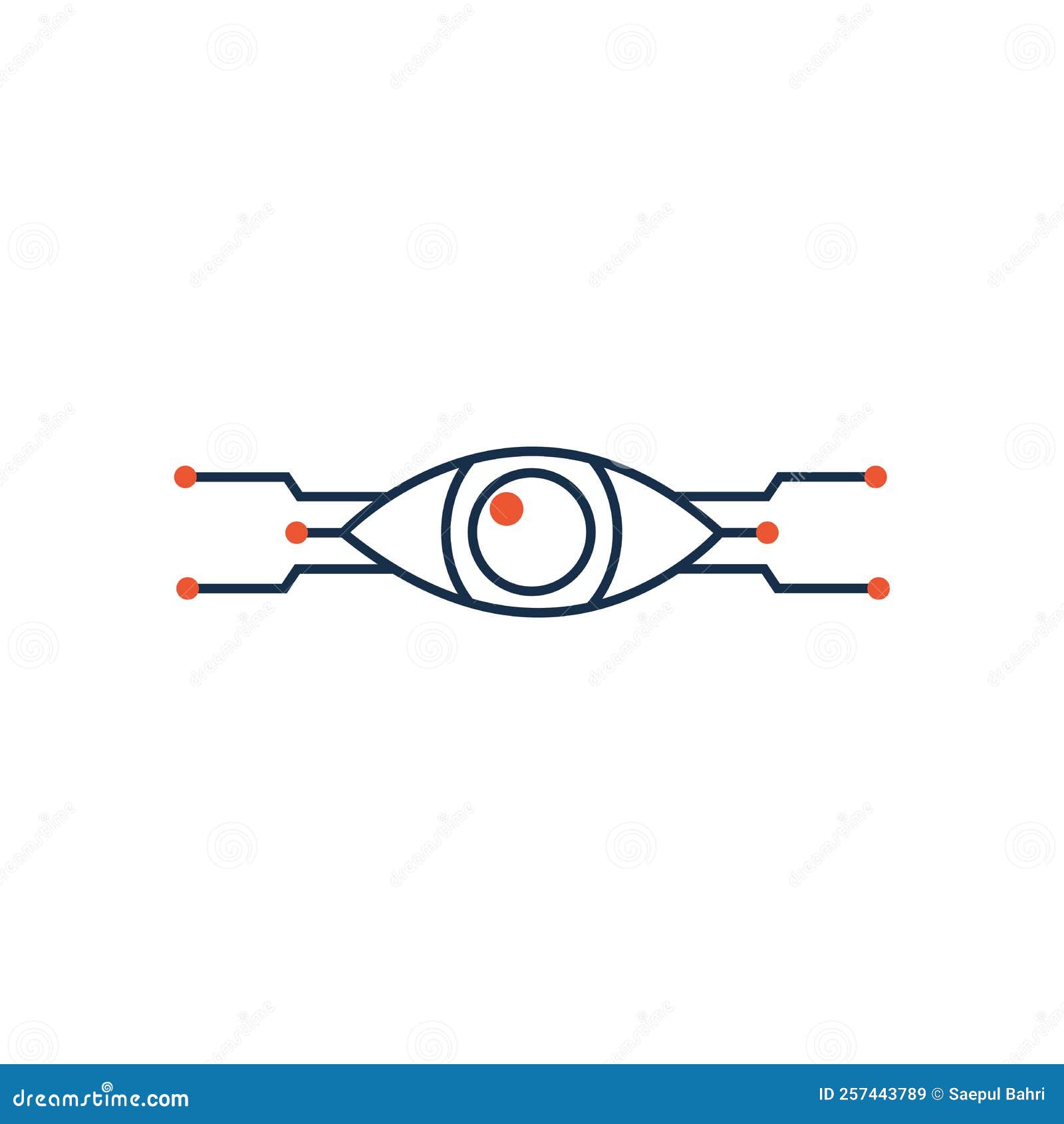 AI Icon Line Art Style Machine Learning Intelligent Robot and Cloud ...