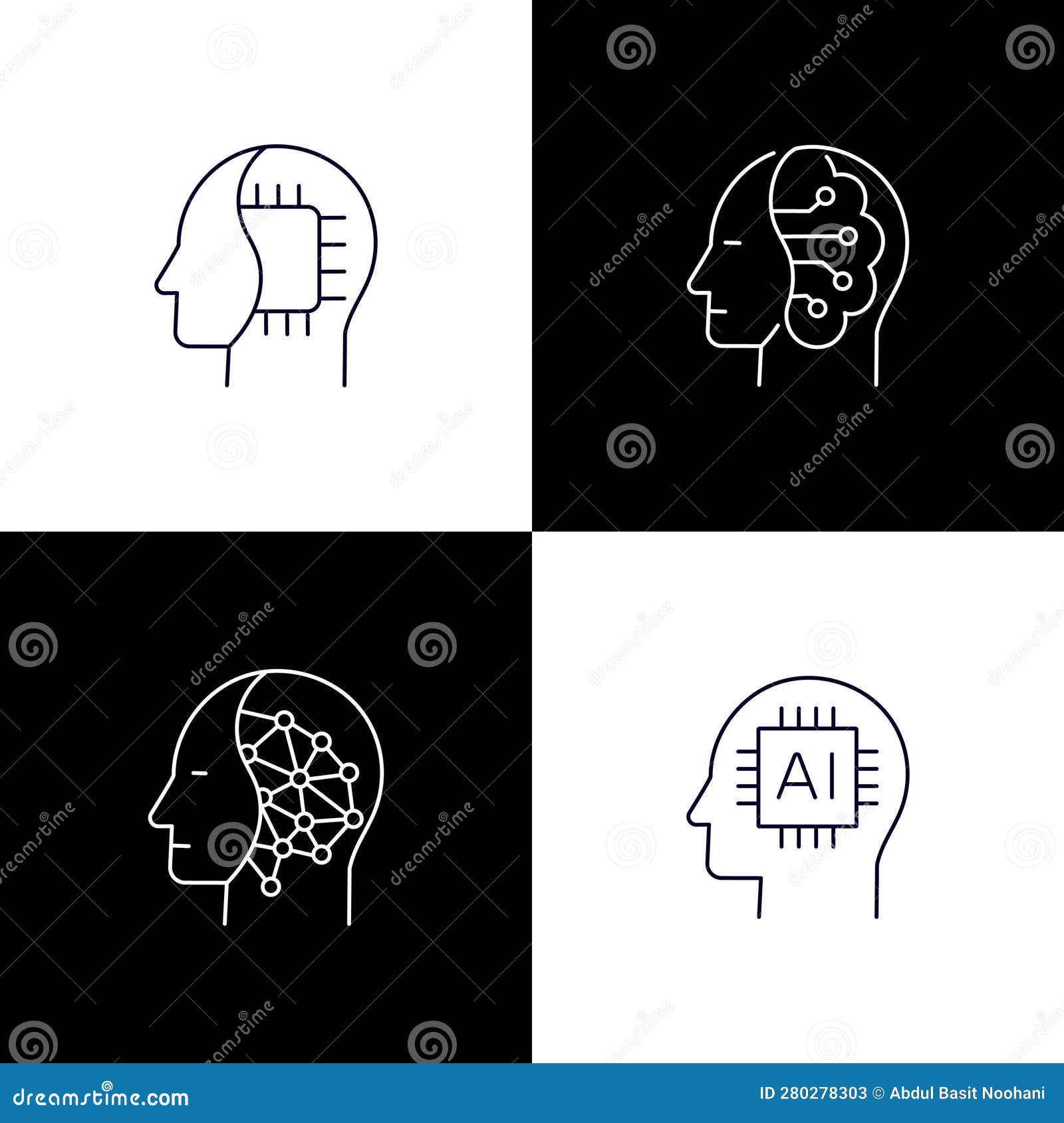 AI Icons, AI Question Answering, AI-powered Question Answering. Stock ...