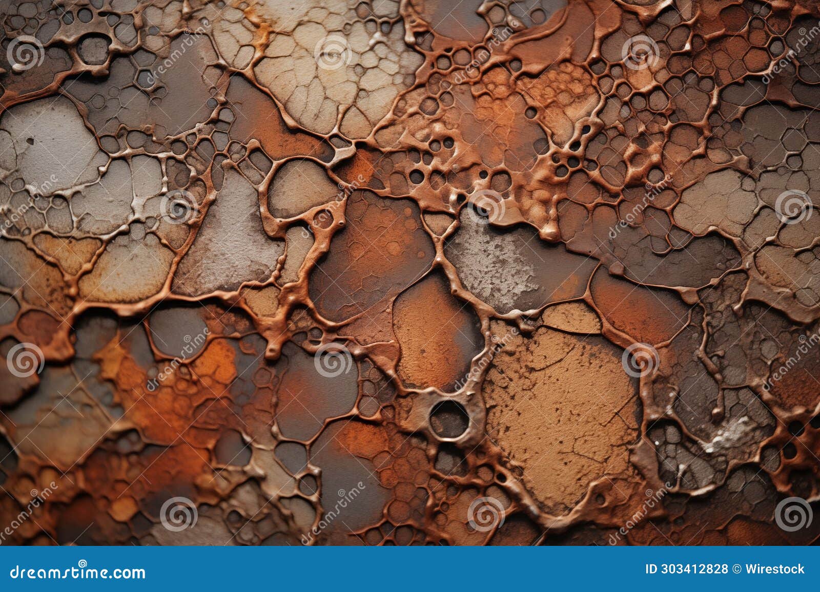 AI Illustration of an Abstract Texture of Rust, Formed Over a Concrete ...