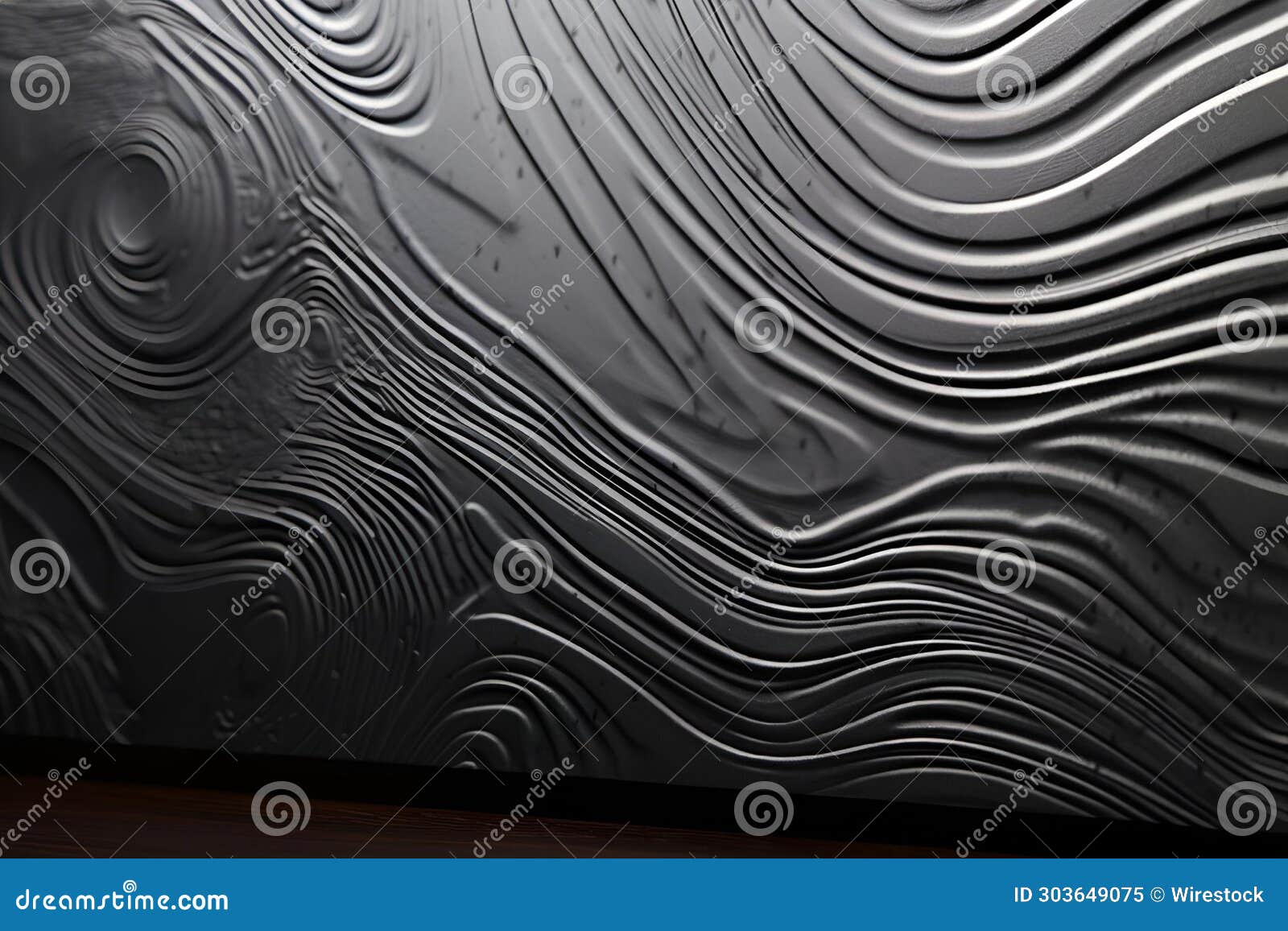 AI Illustration of a Black Damascus Panel that Reflects Ambient Light ...