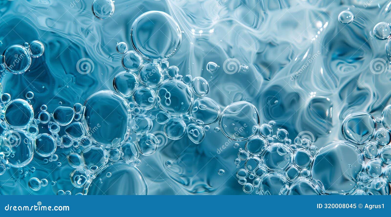 Illustration of Blue Background with Hydrogen Molecule Stock ...