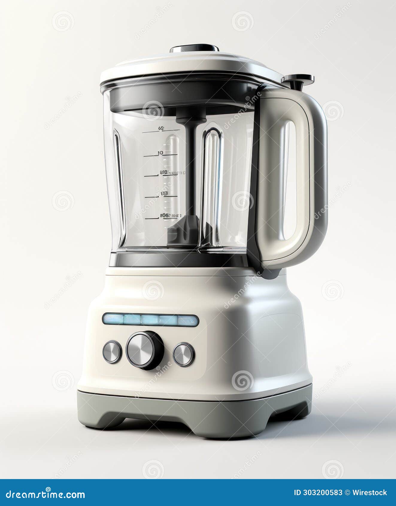 AI Illustration of an Electric Blender Against a White Background Stock ...