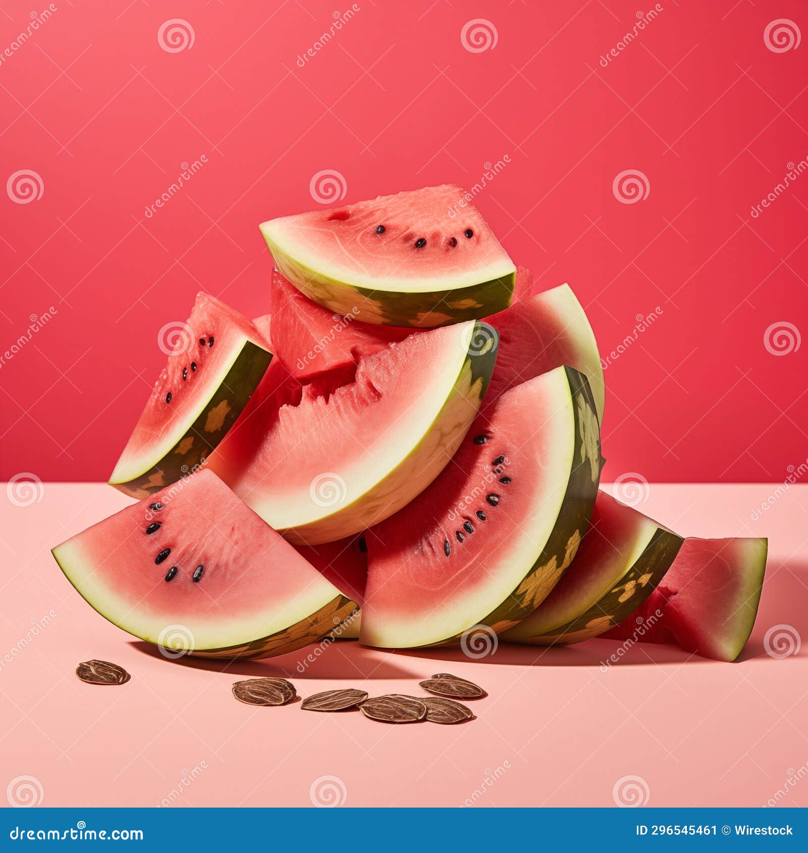 An AI Illustration of a Bunch of Slices of Watermelon that Have Been ...