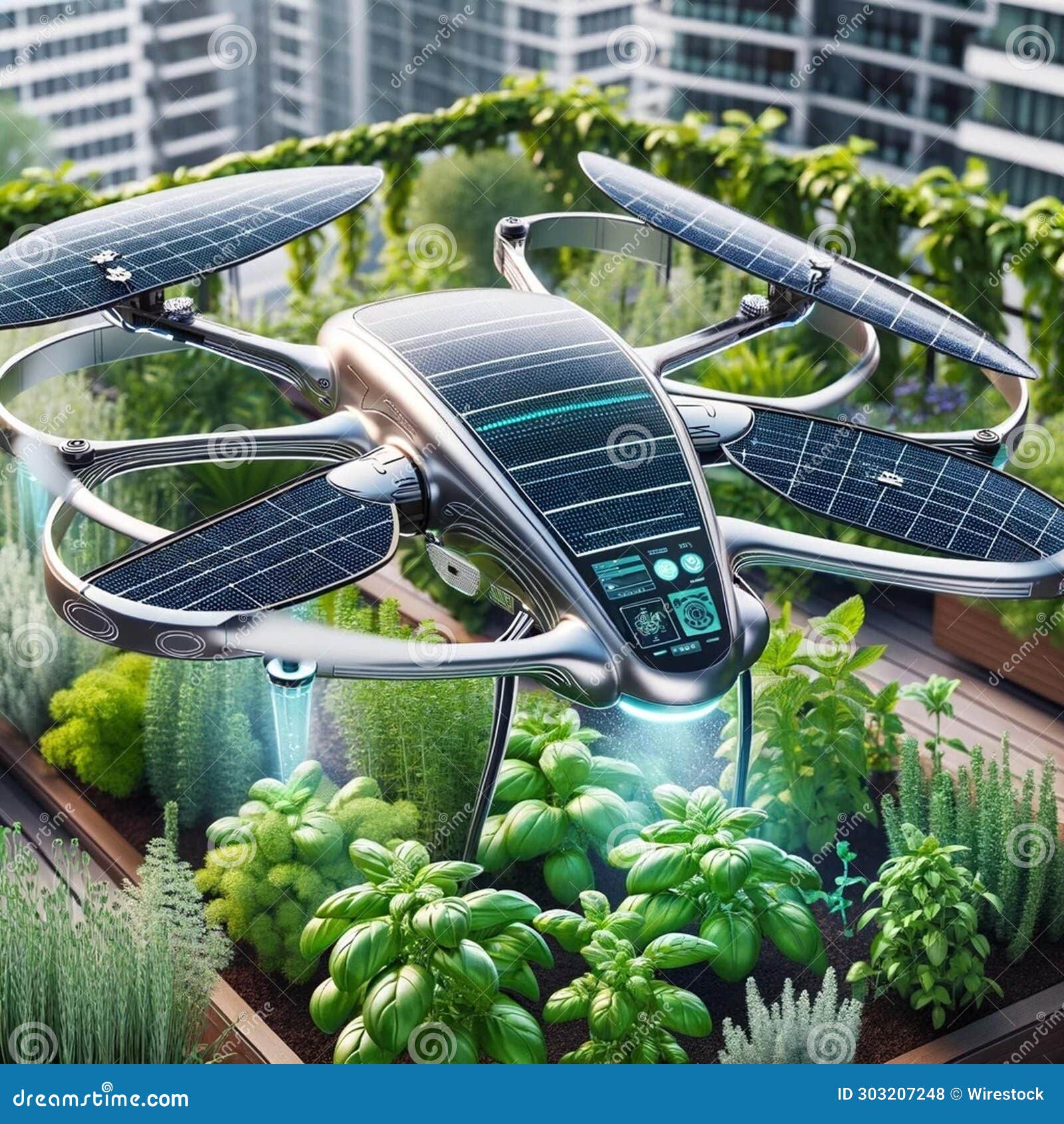 AI Illustration of an Image of an Outdoor Space Featuring a Solar ...