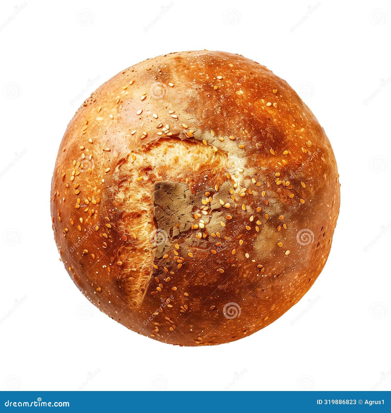 Isolated Bread Roll, Top View Stock Illustration - Illustration of ...