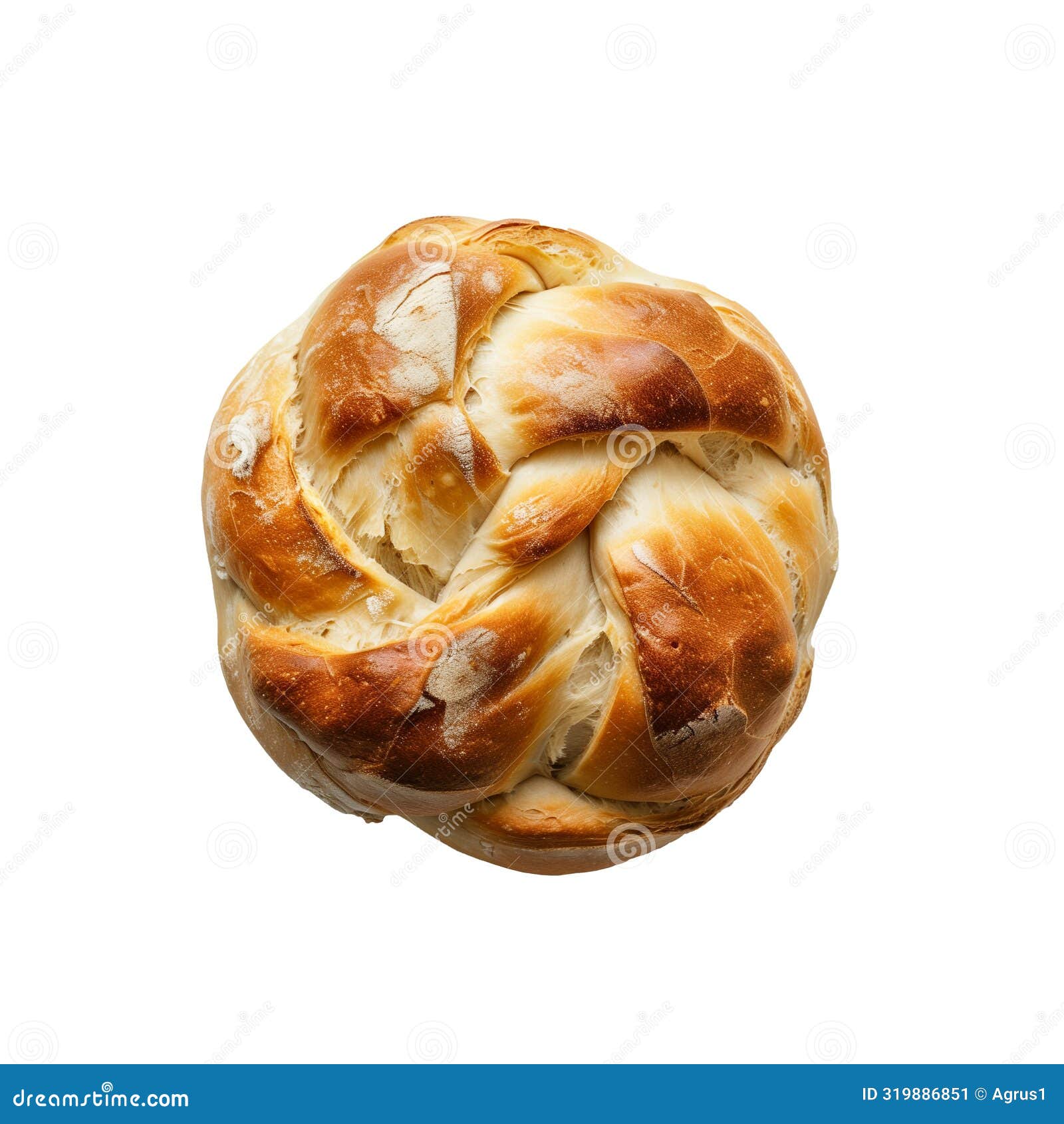 Isolated Bread Roll, Top View Stock Illustration - Illustration of ...