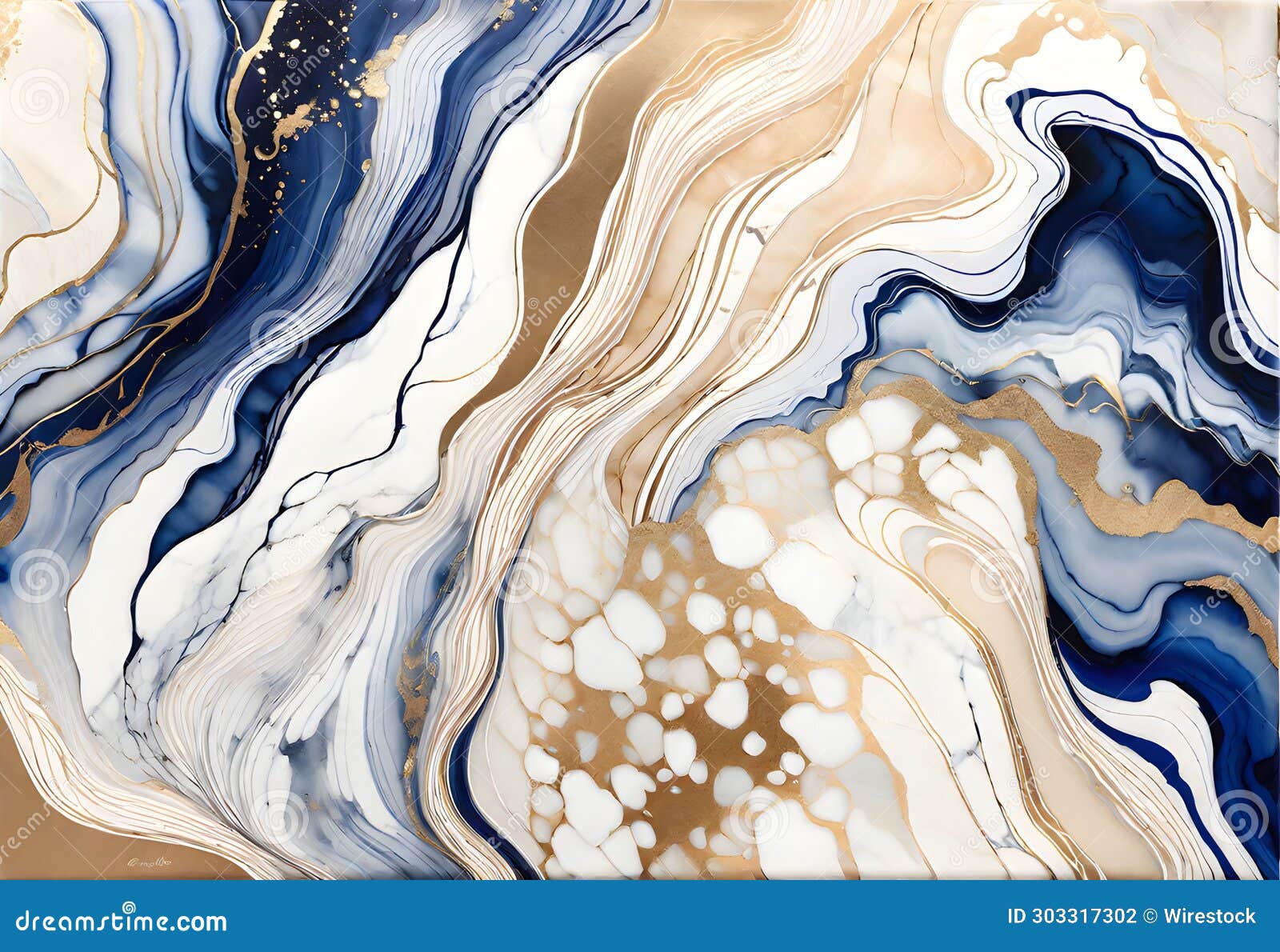 AI Illustration of a Marble-like Pattern. Stock Illustration ...