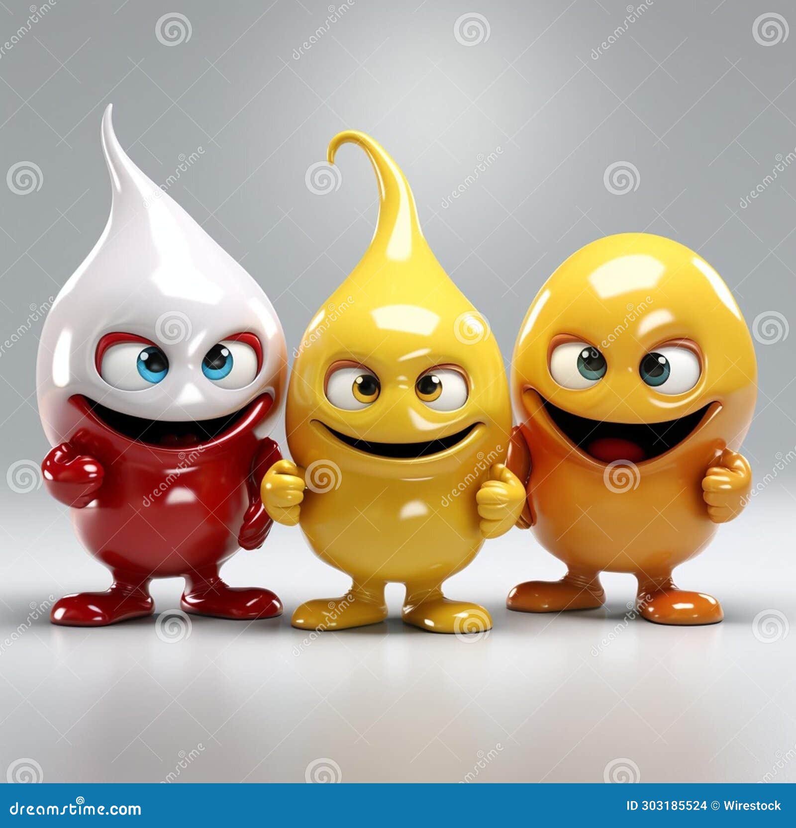 An AI Illustration of Three Different Sized Characters are Standing ...