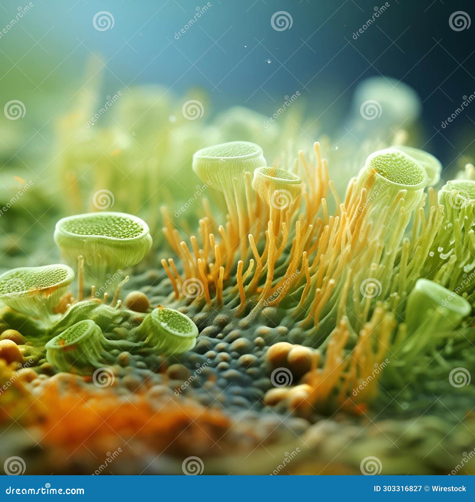Microscopic Algae Spirogyra Vector Illustration | CartoonDealer.com ...