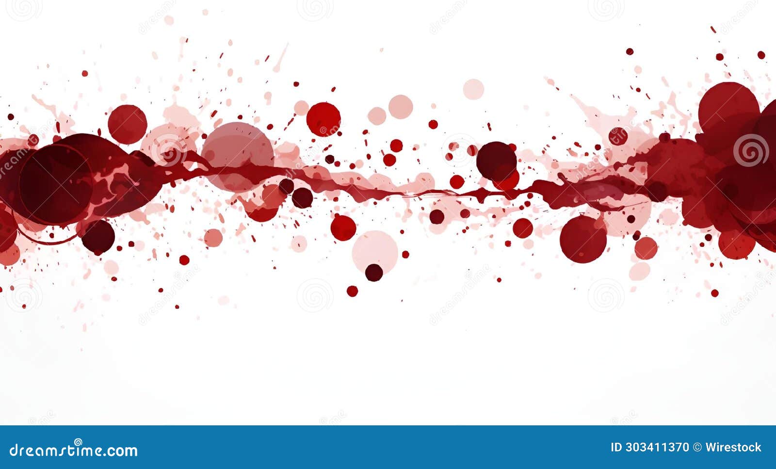 AI Illustration of Vibrant Red Spots on a White Background. Stock ...
