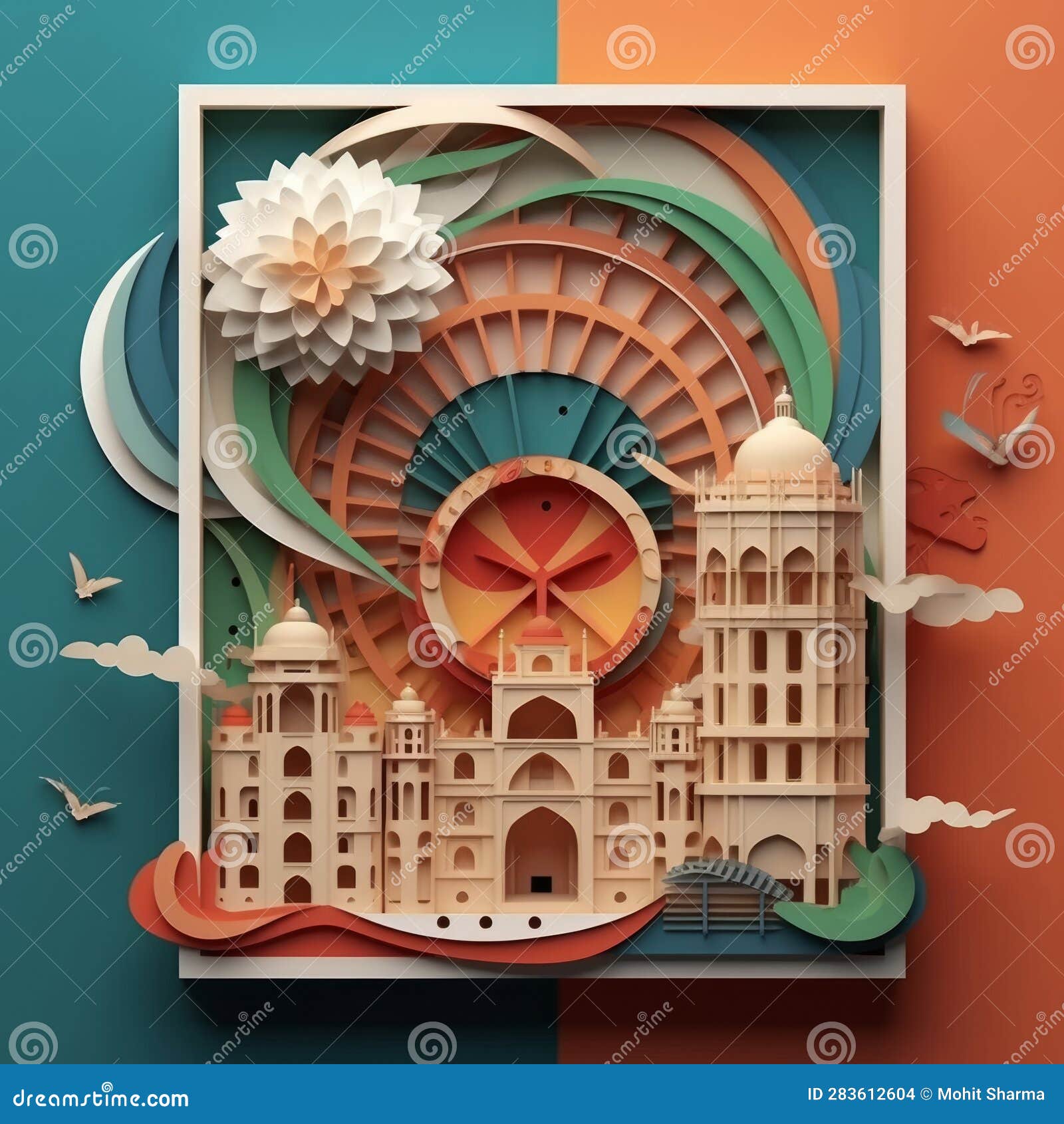 Ai Image Generative Craftwork of Indian Buildings Based on National ...