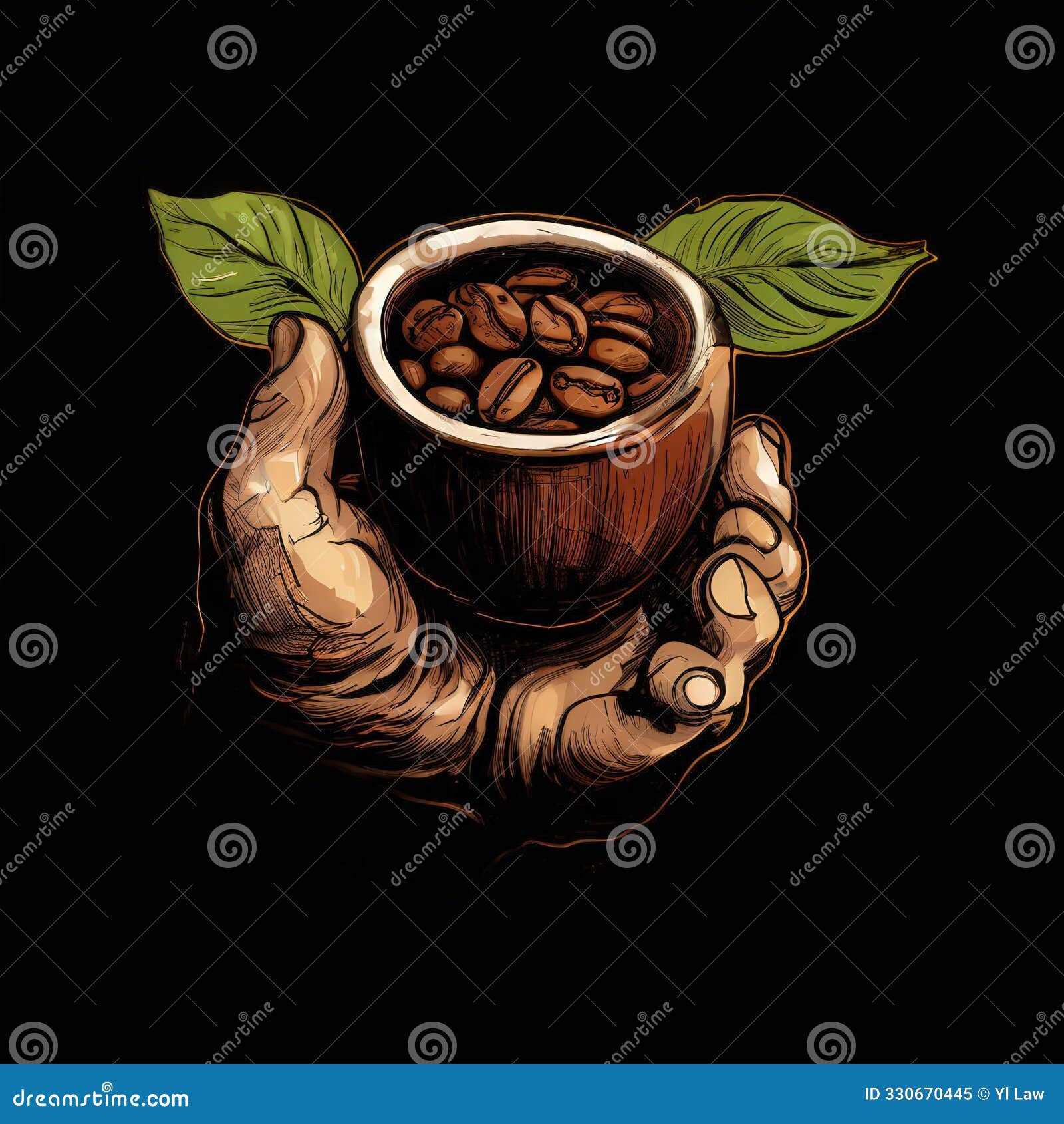 The AI Image Generator, Coffee Bean Isolated on White Background ...