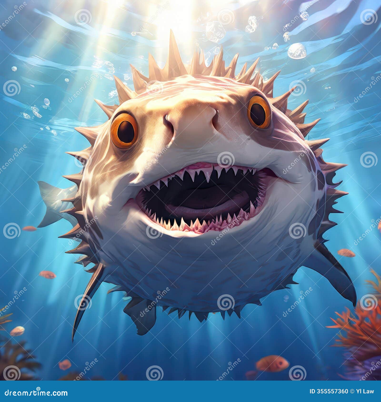The AI Image Generator, Colorful Fish and Predatory Marine Creature ...