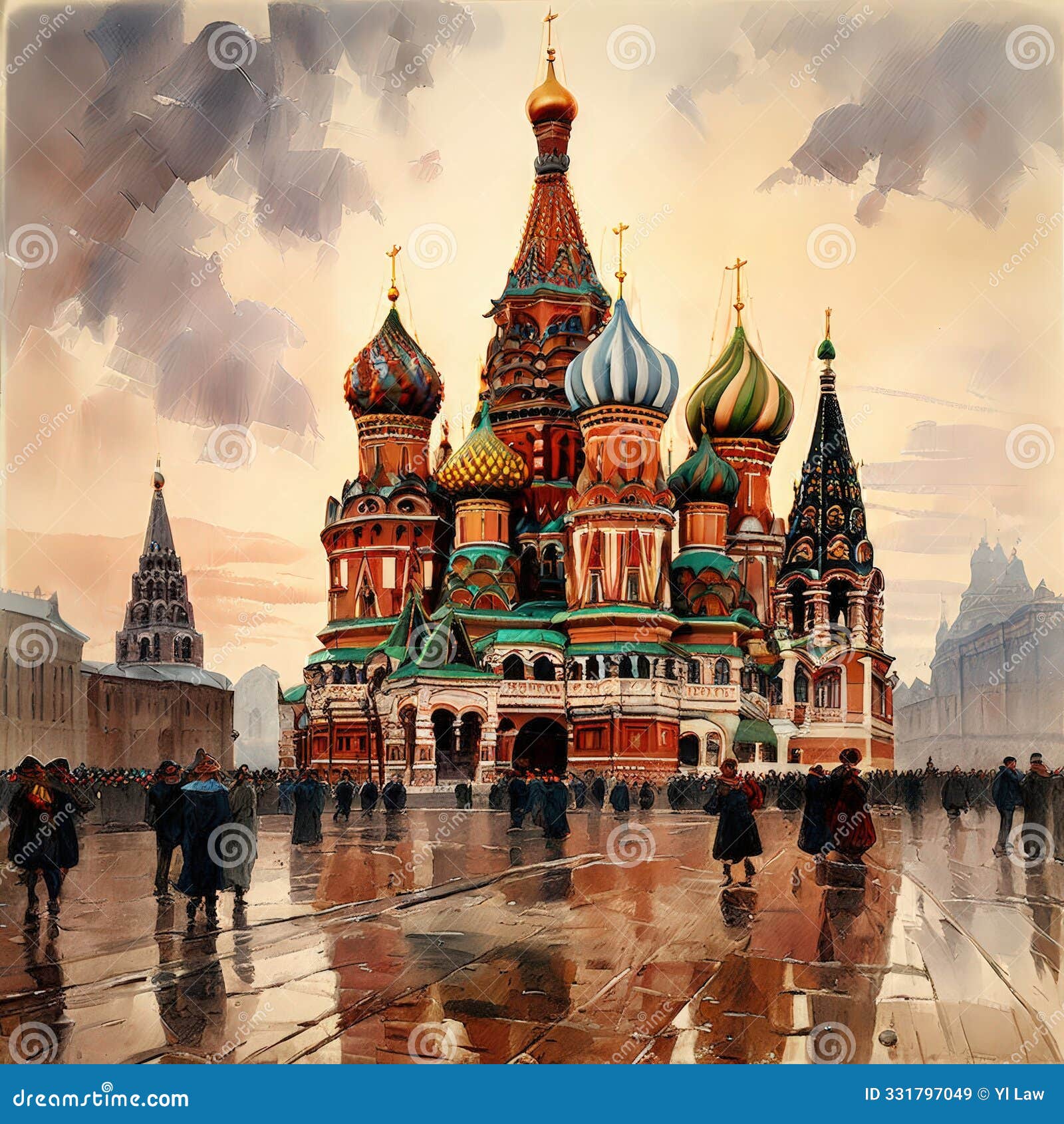 The AI Image Generator, Colorful Onion Domes in Red Square, Moscow ...