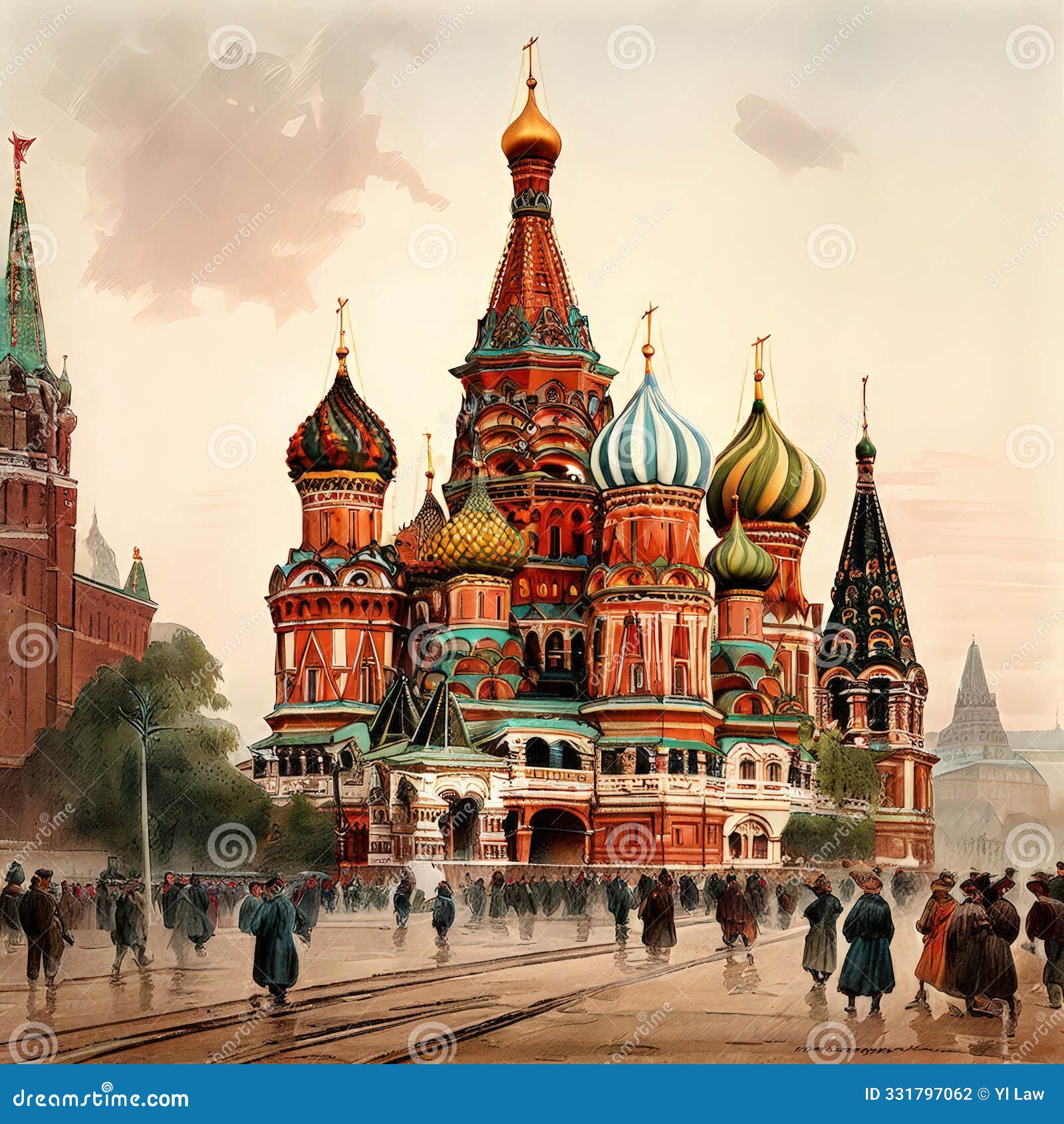 The AI Image Generator, Colorful Onion Domes in Red Square, Moscow ...