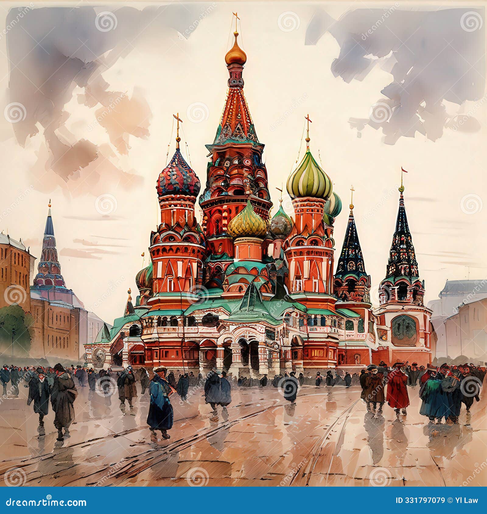 The AI Image Generator, Colorful Onion Domes in Red Square, Moscow ...