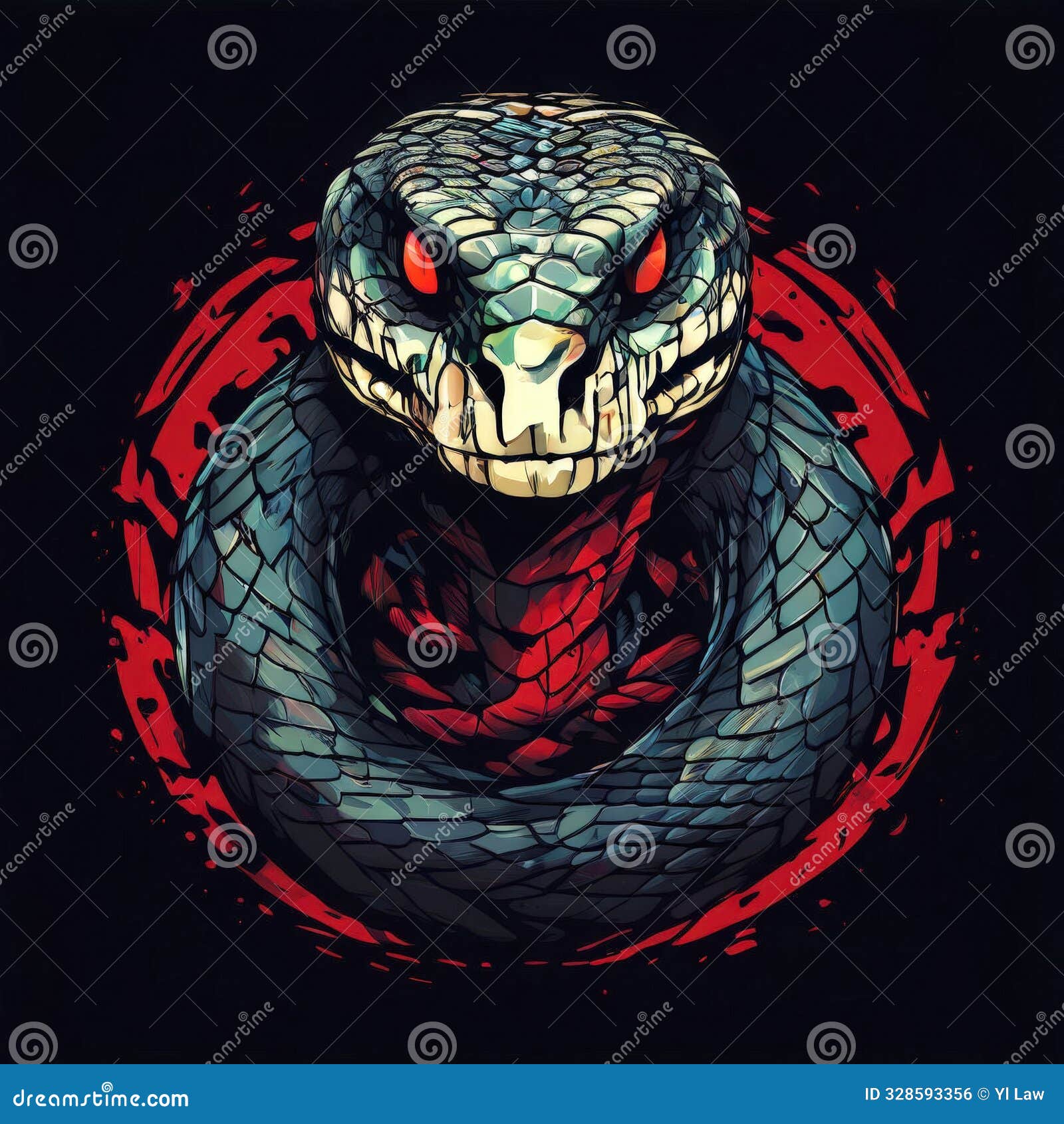 The AI Image Generator, Curled Snake Editorial Photo - Image of ...