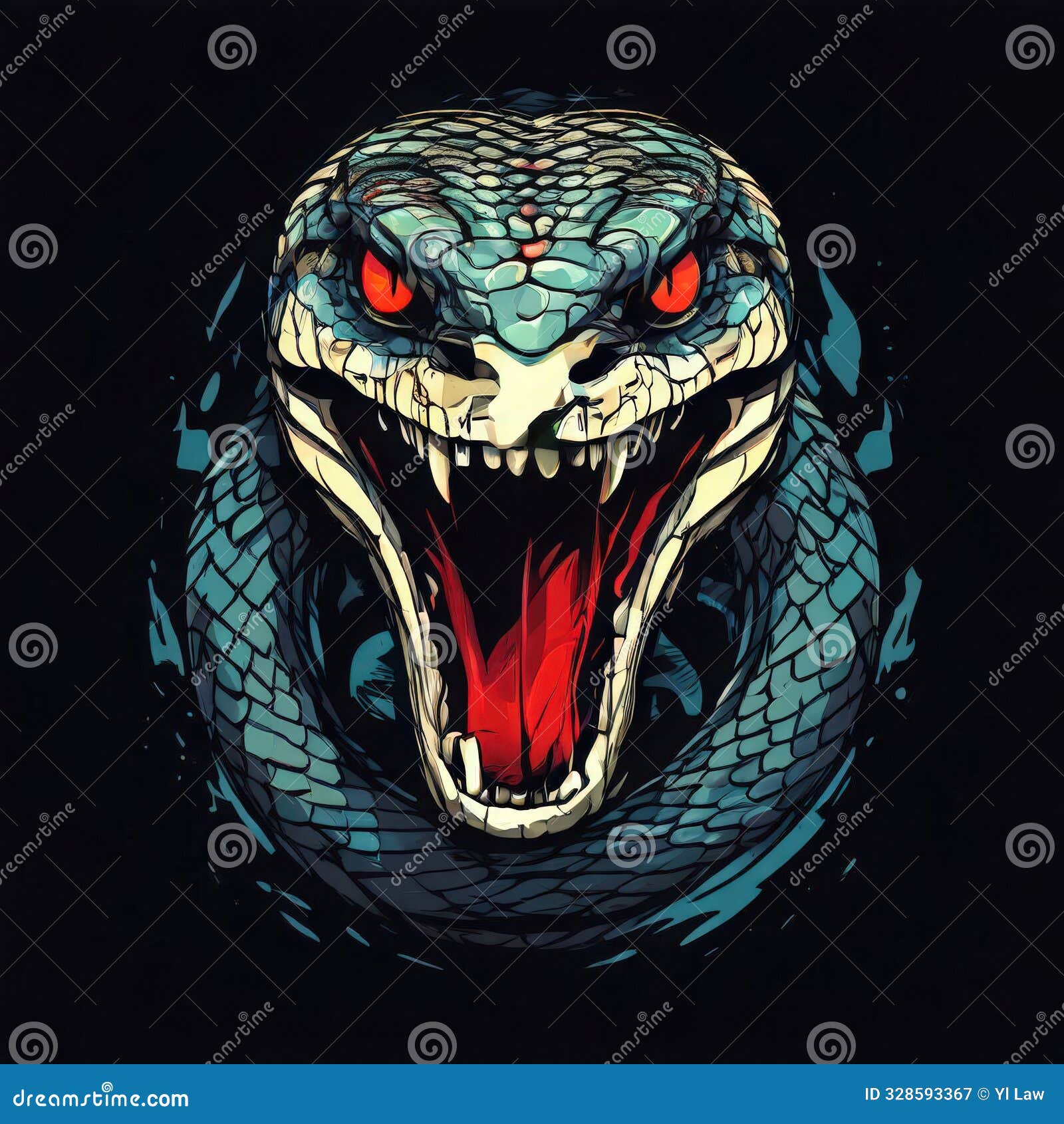 The AI Image Generator, Curled Snake Editorial Photography - Image of ...