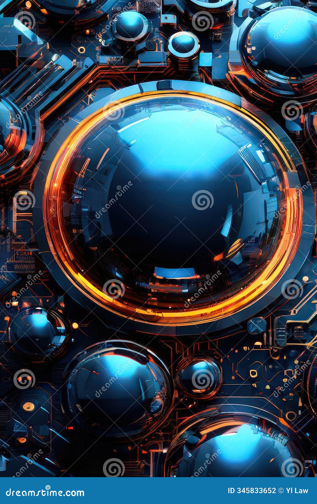 The AI Image Generator, Equipment, Circular Bracket, Blue Light ...