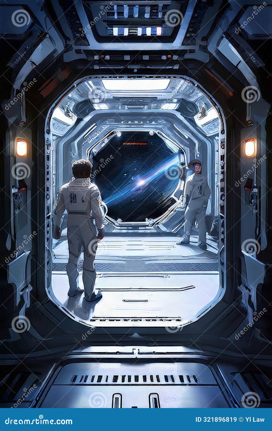 AI Image Generator, Futuristic Space Module Interior Editorial Stock ...
