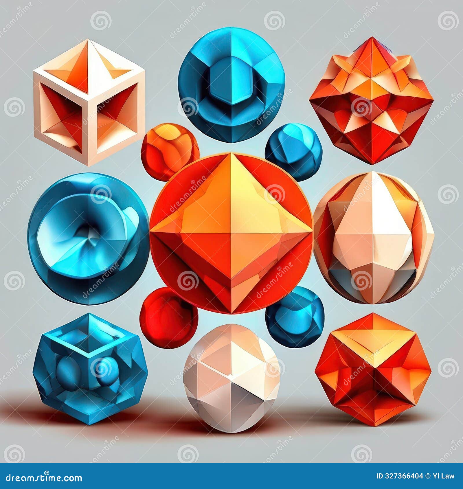 The AI Image Generator, Geometric Background. Abstract Modern Geometric ...