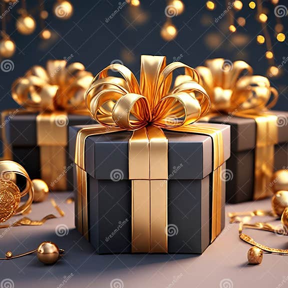 An AI Image Generator, Gift Boxes with Decorative Ribbons Editorial ...