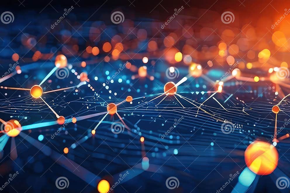 The AI Image Generator, High-speed Data Network in Motion Editorial ...