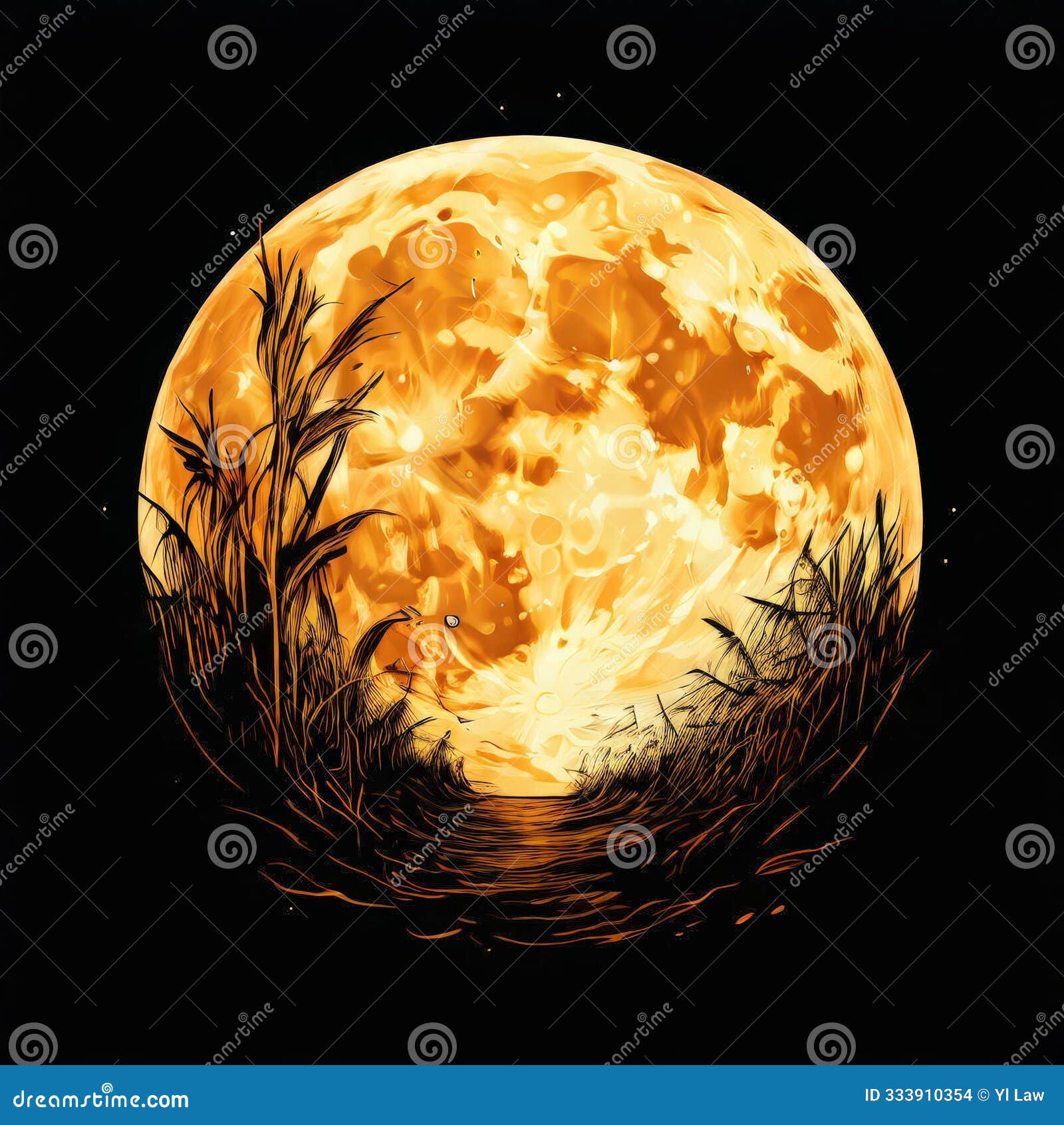 The AI Image Generator, Mindfulness Meditation Earth and Moon Editorial ...