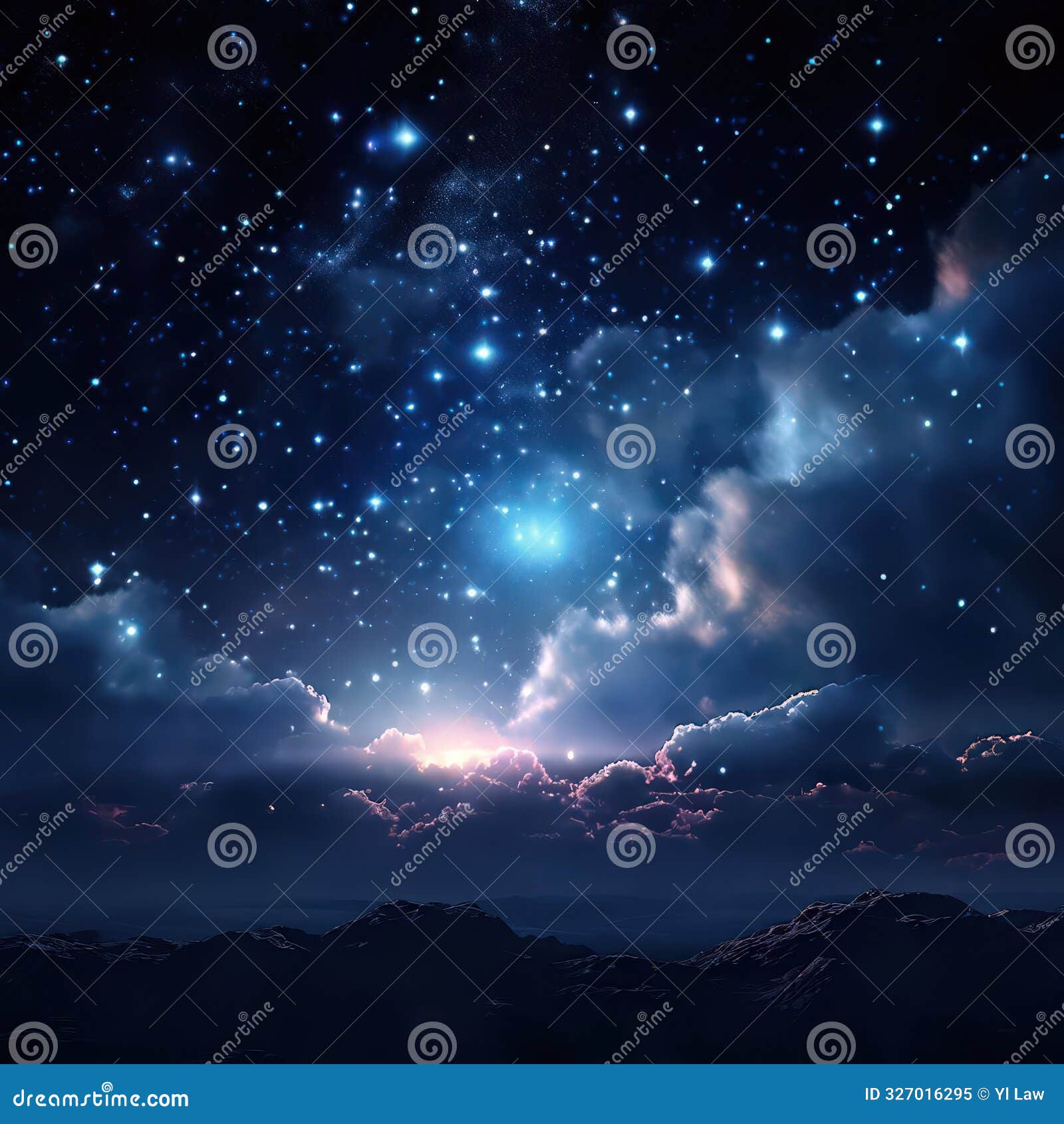 The AI Image Generator, Night Sky and Moon Stock Illustration - Illustration of fluffy, moon ...