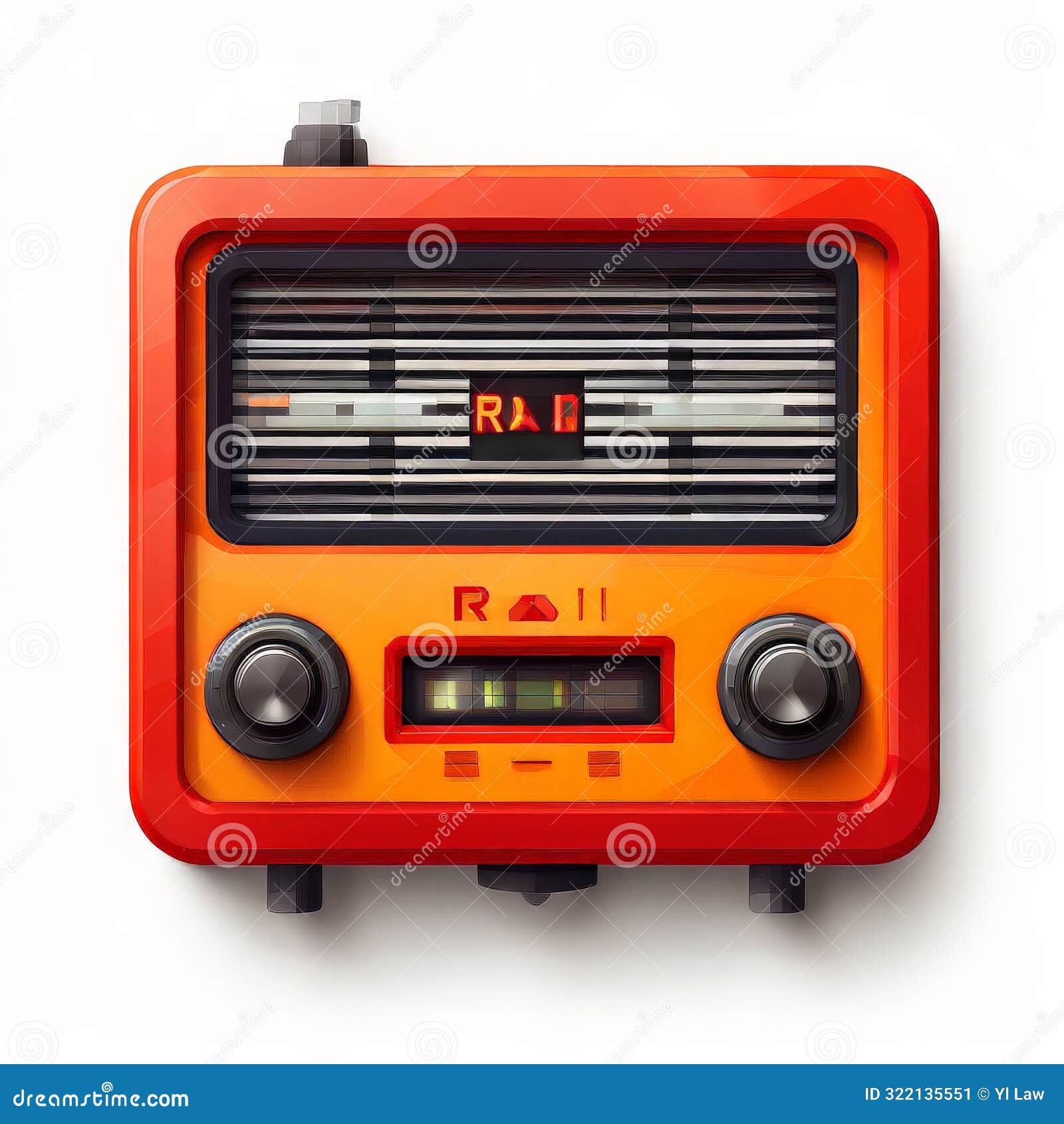 AI Image Generator, : a Nostalgic Pixelated Radio Illustration ...