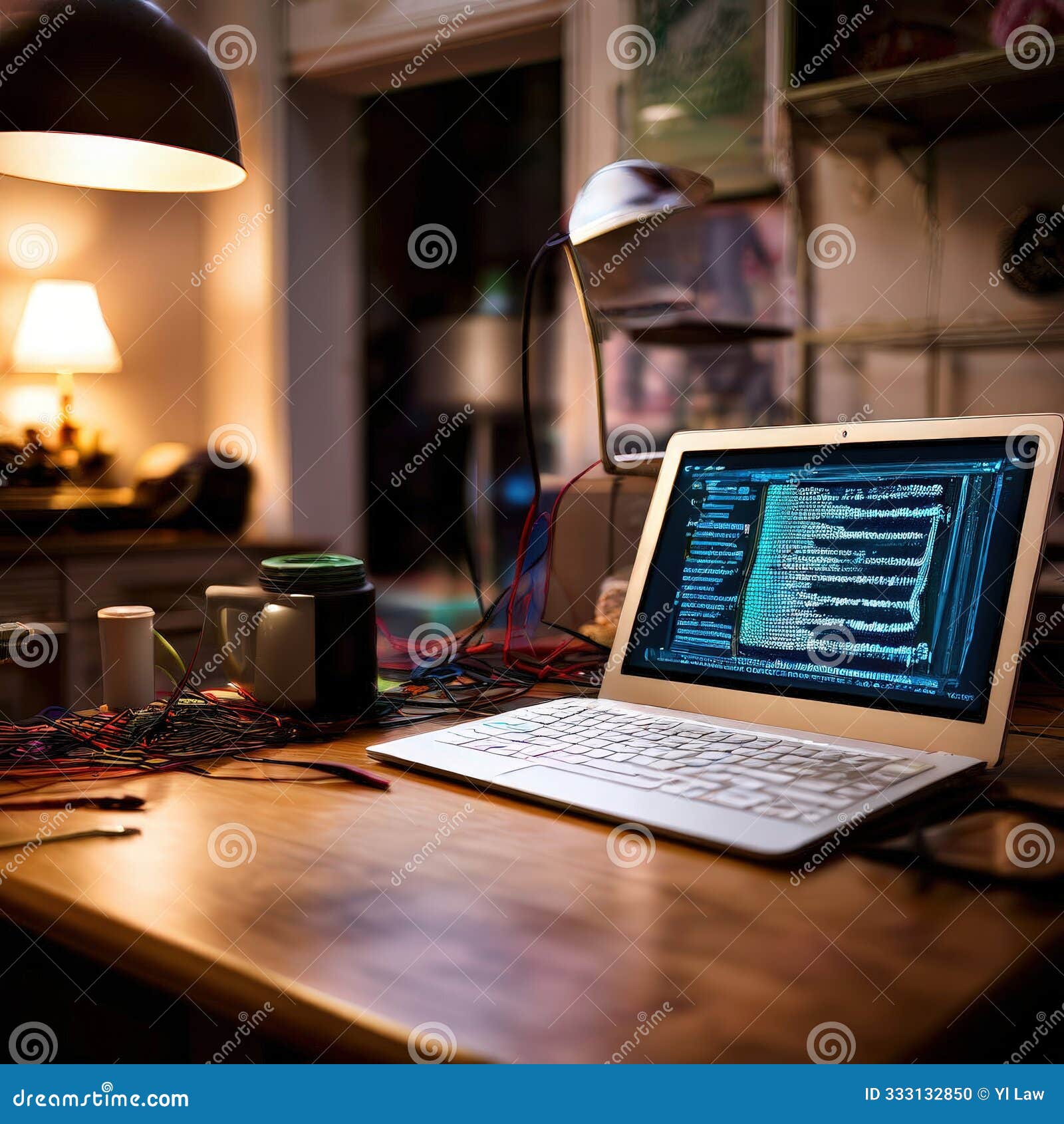 The AI Image Generator, Old Computer with a Plant in a Pot Editorial ...