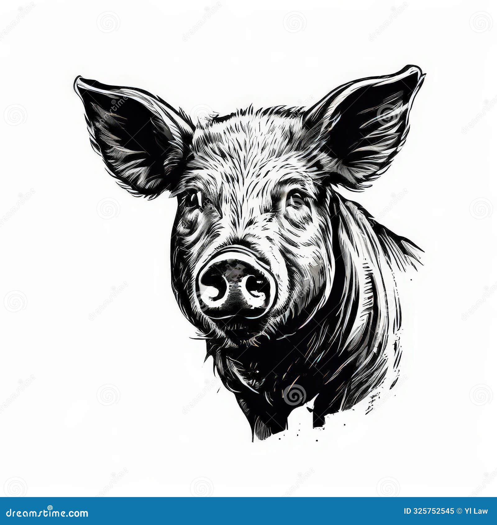 The AI Image Generator, Pig Closeup Face Portrait Editorial Image ...
