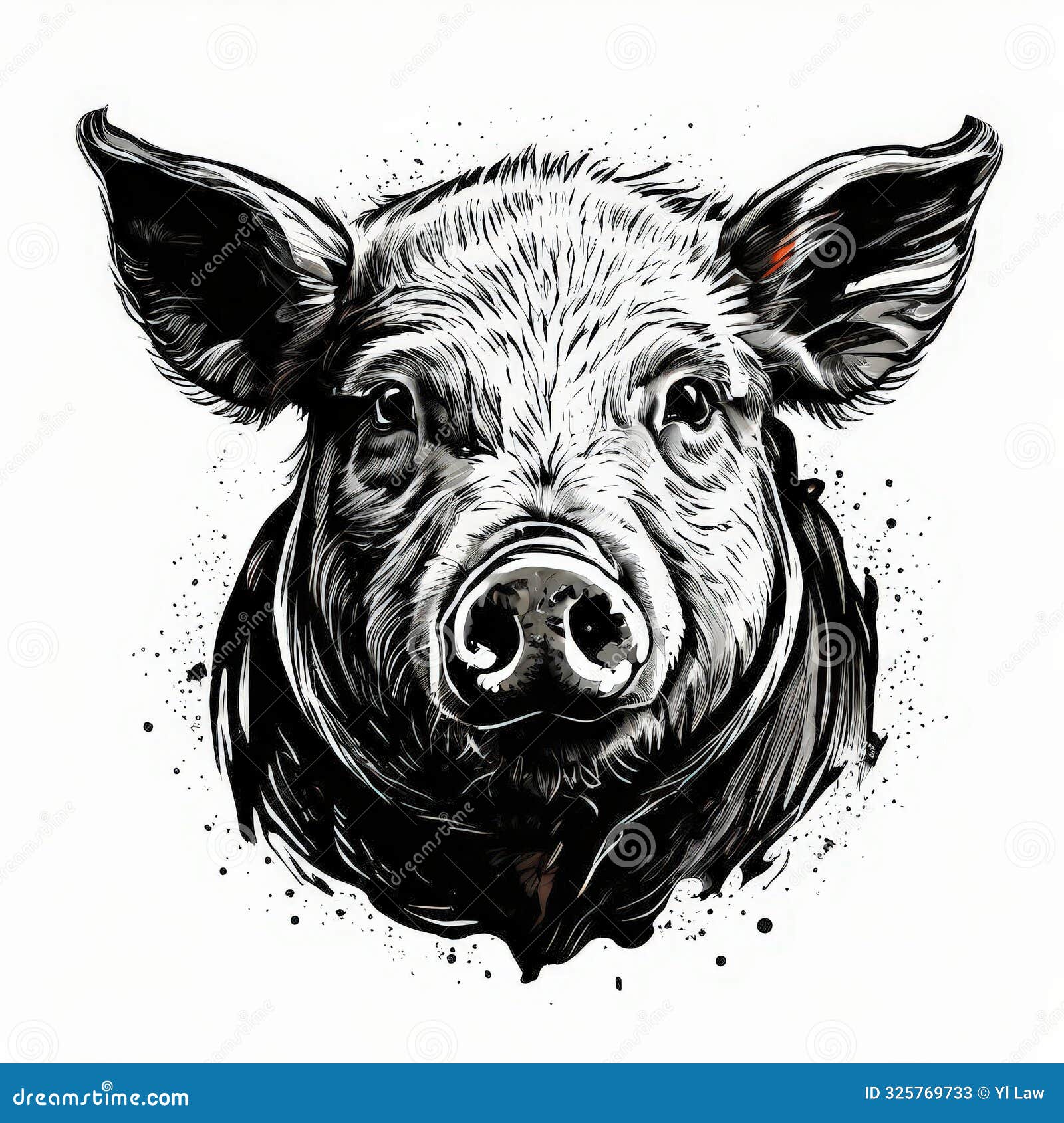 The AI Image Generator, Pig Closeup Face Portrait Editorial Stock Photo ...