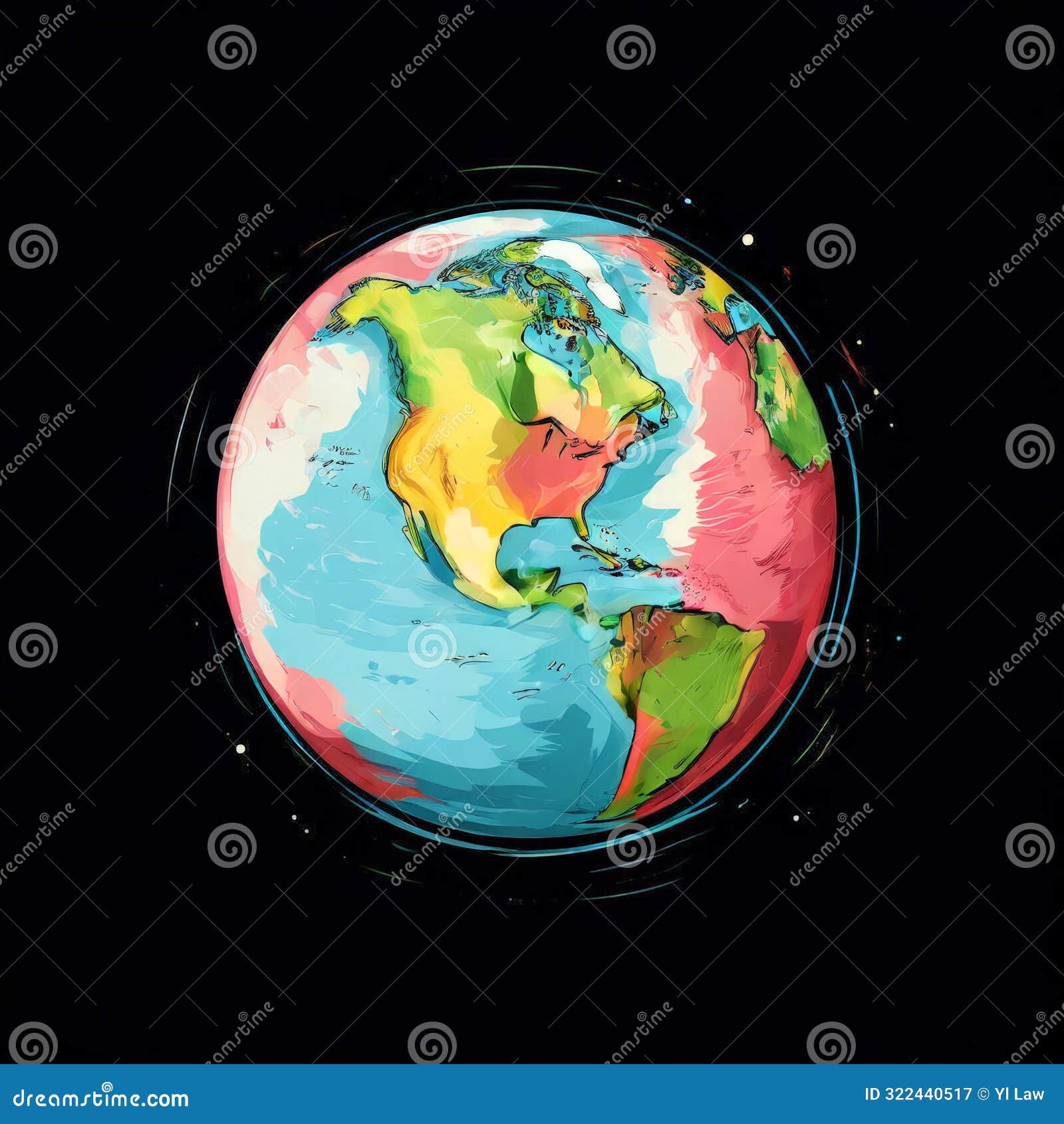 AI Image Generator, Planet Earth Stock Illustration - Illustration of ...