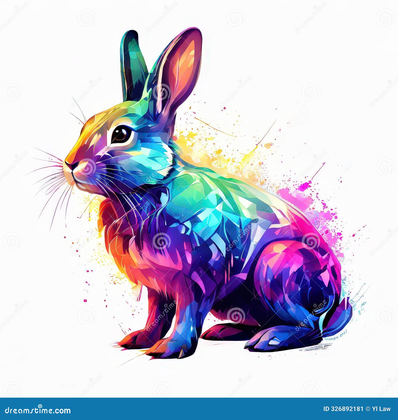The AI Image Generator, Rabbit Image Colorful Prisma Photography ...