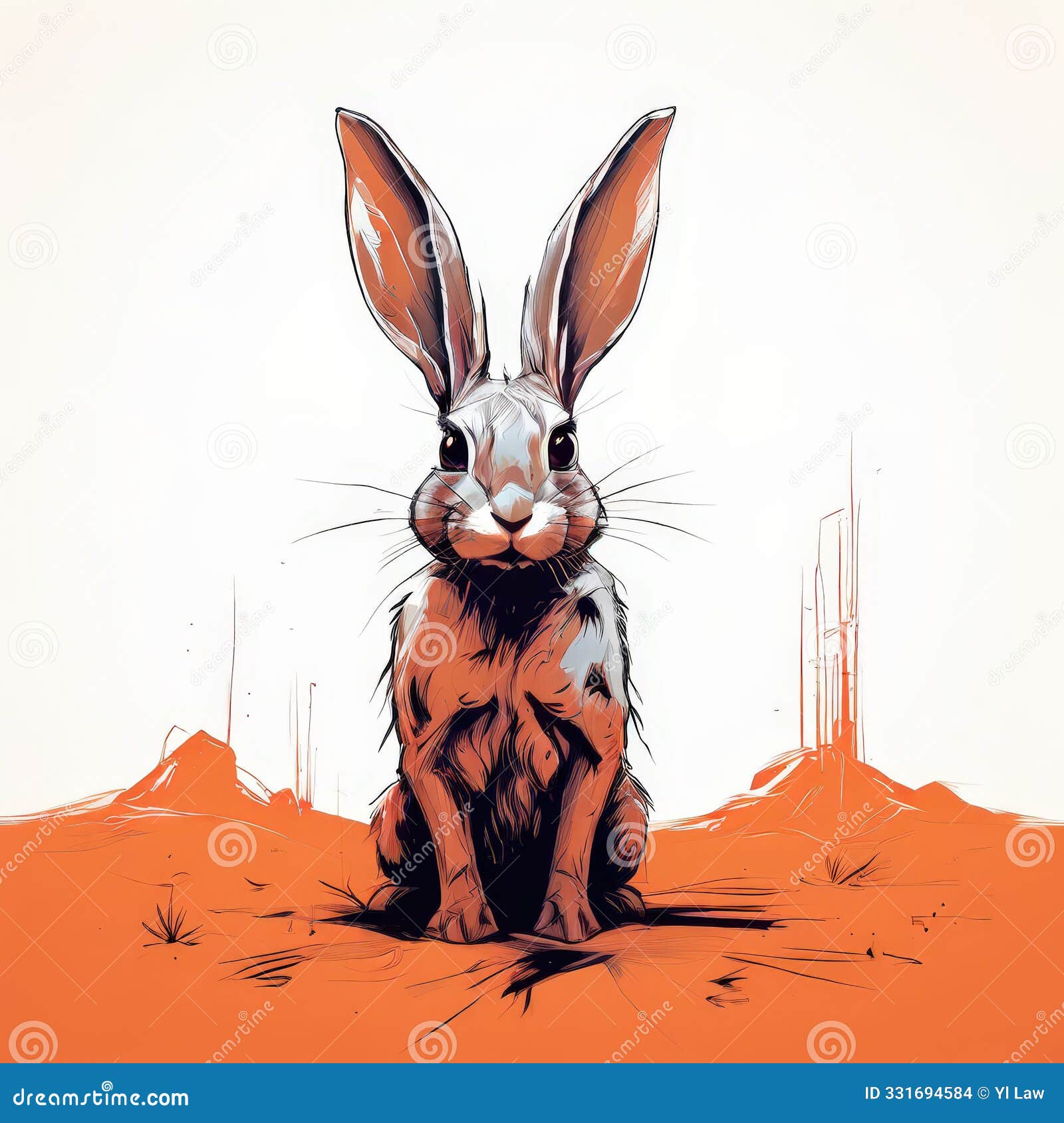 The AI Image Generator, Rabbit in Green Foliage Editorial Stock Image ...