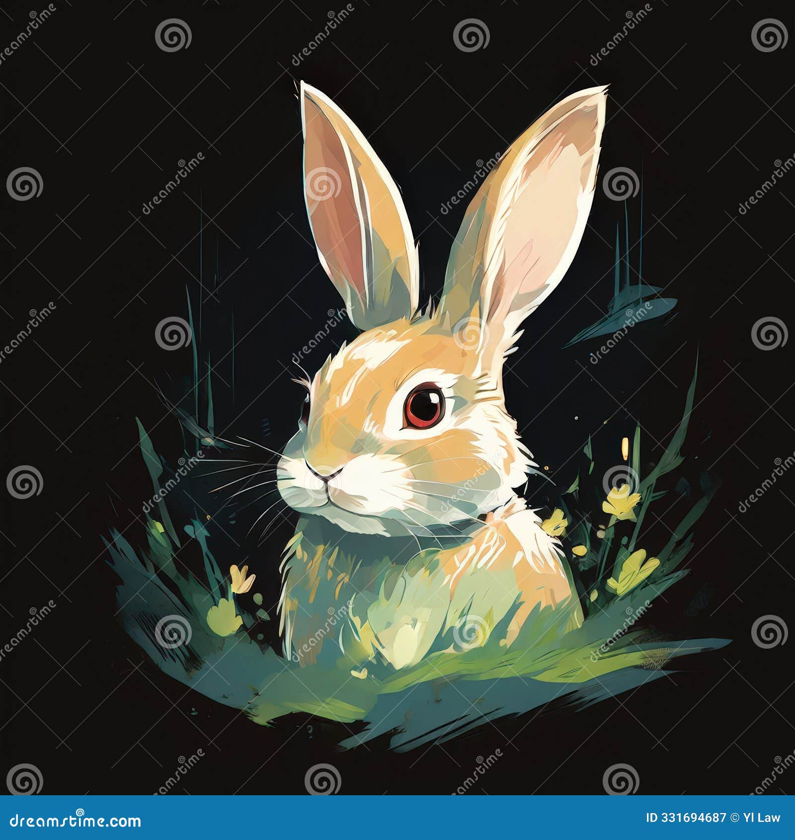 The AI Image Generator, Rabbit in Green Foliage Editorial Photography ...