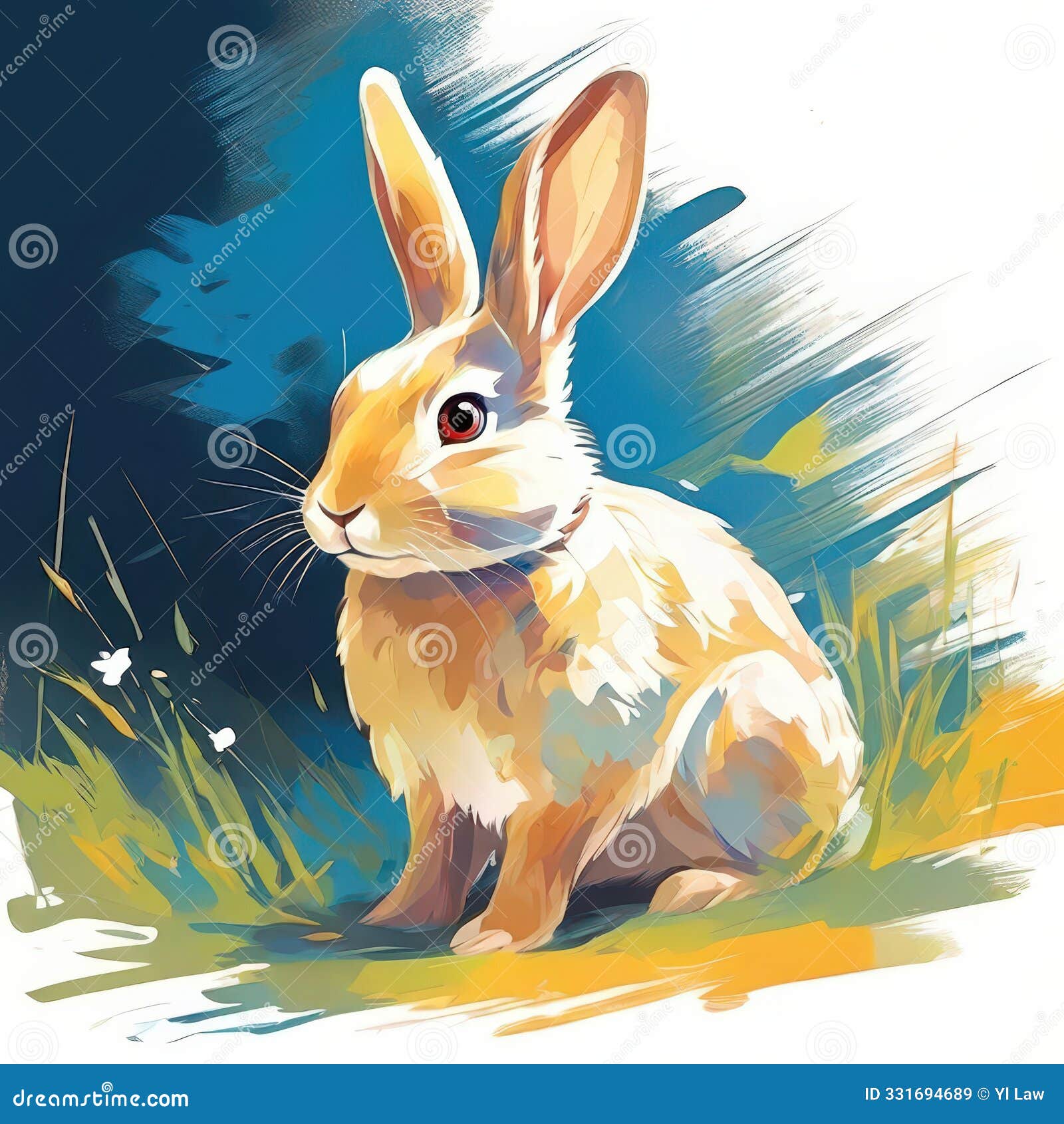 The AI Image Generator, Rabbit in Green Foliage Editorial Stock Image ...